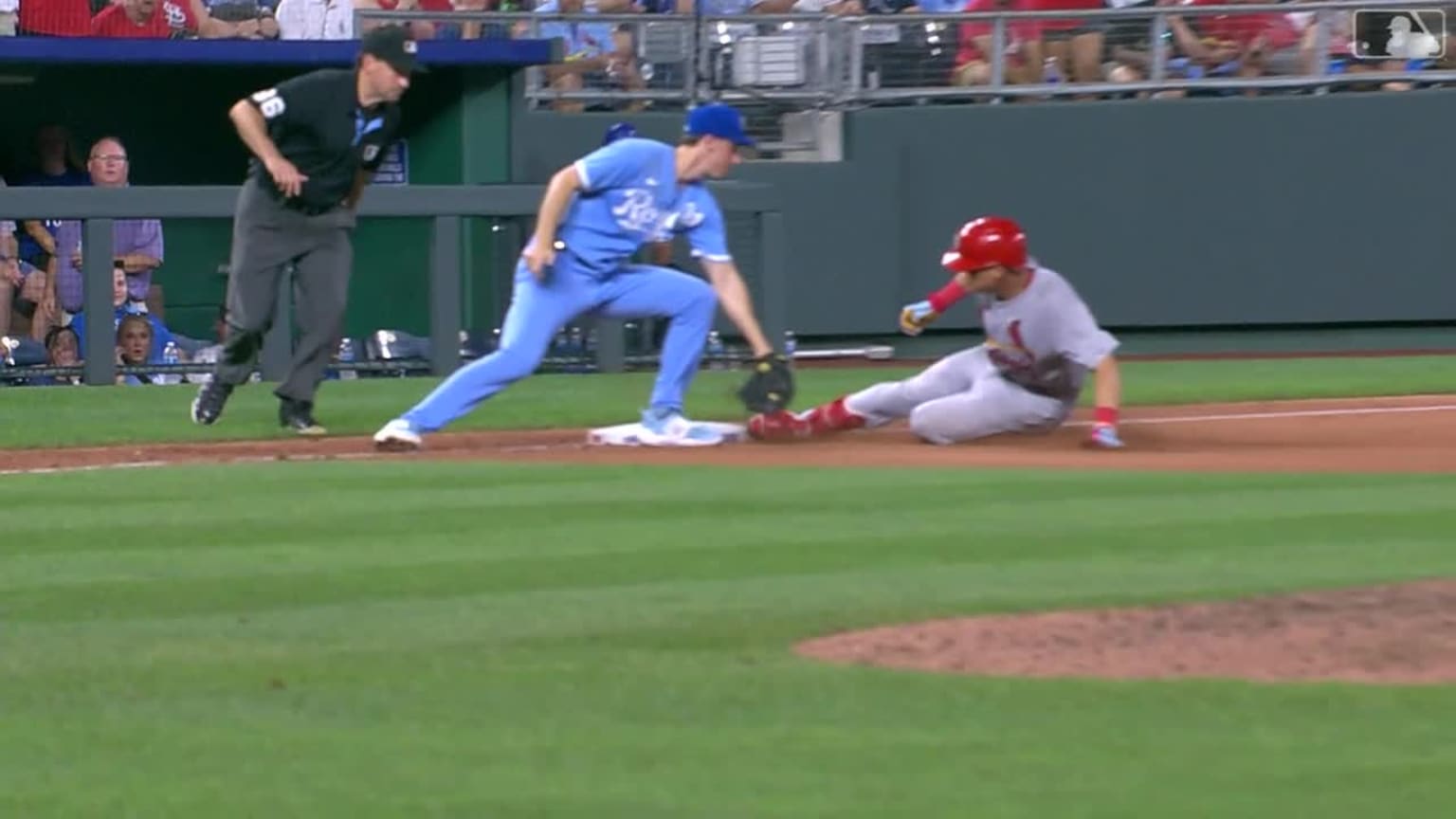 McArthur tags out Nootbaar after the review | 08/11/2023 | Kansas City Royals