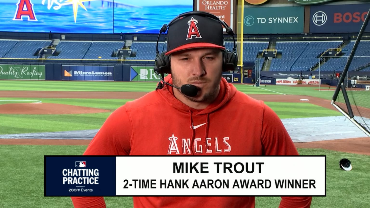 Chatting Practice with Mike Trout | 04/16/2024 | MLB.com