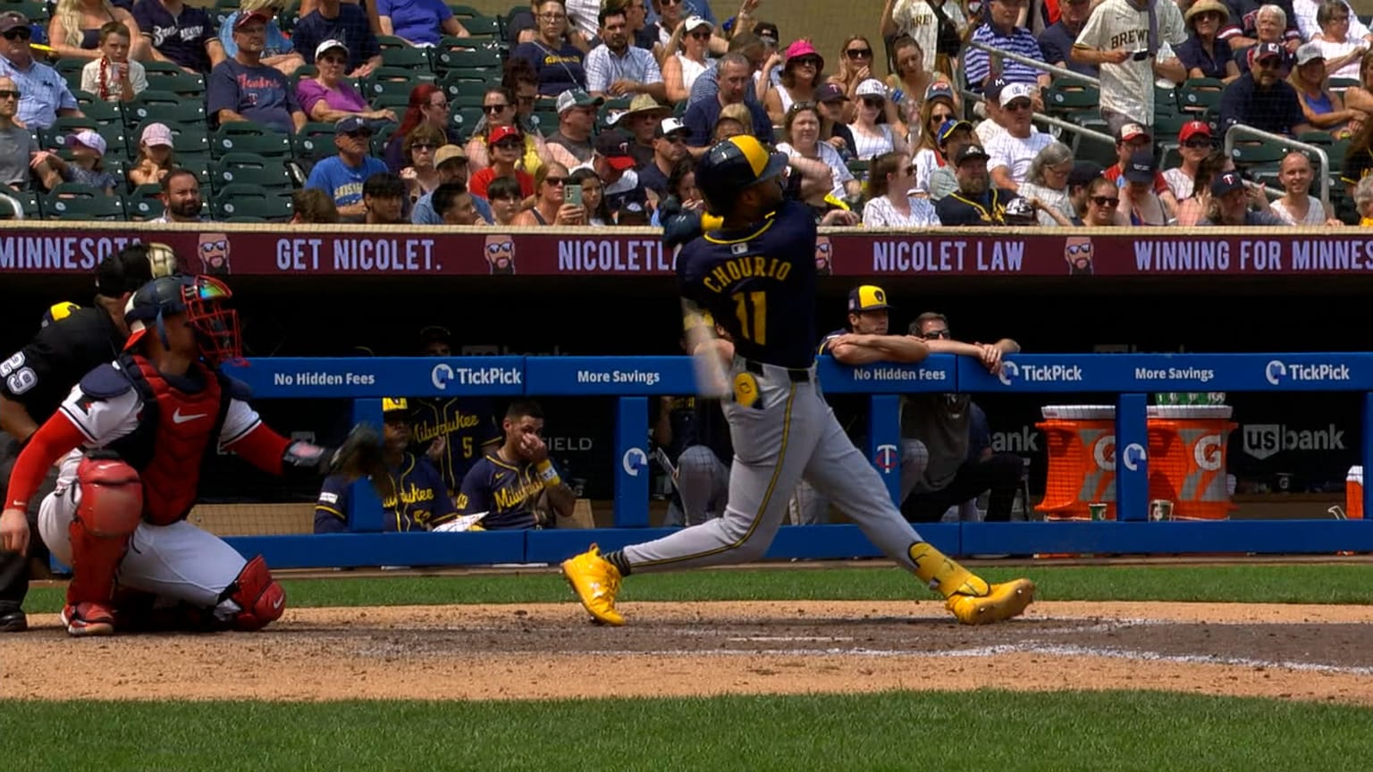 Data Viz: Jackson Chourio's solo home run | 07/21/2024 | Milwaukee Brewers