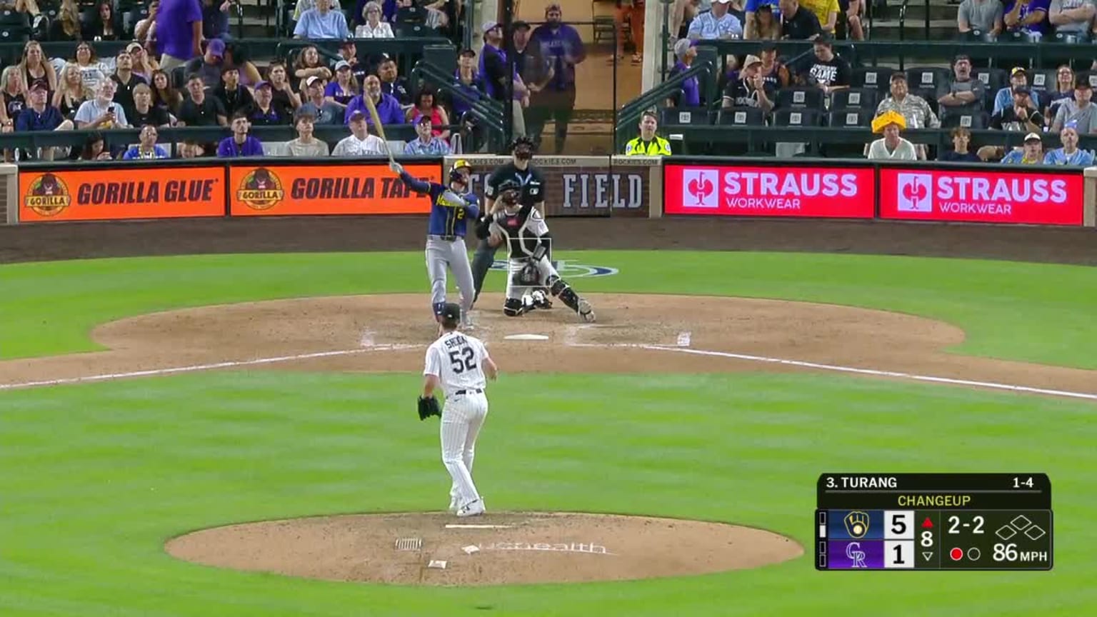 TJ Shook In play, out(s) to Brice Turang | 06/06/2026 | MLB.com