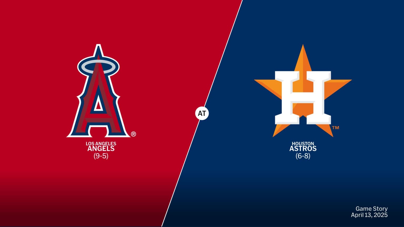 Angels at Astros - April 13, 2025: Title Slate | 04/12/2025 | MLB.com