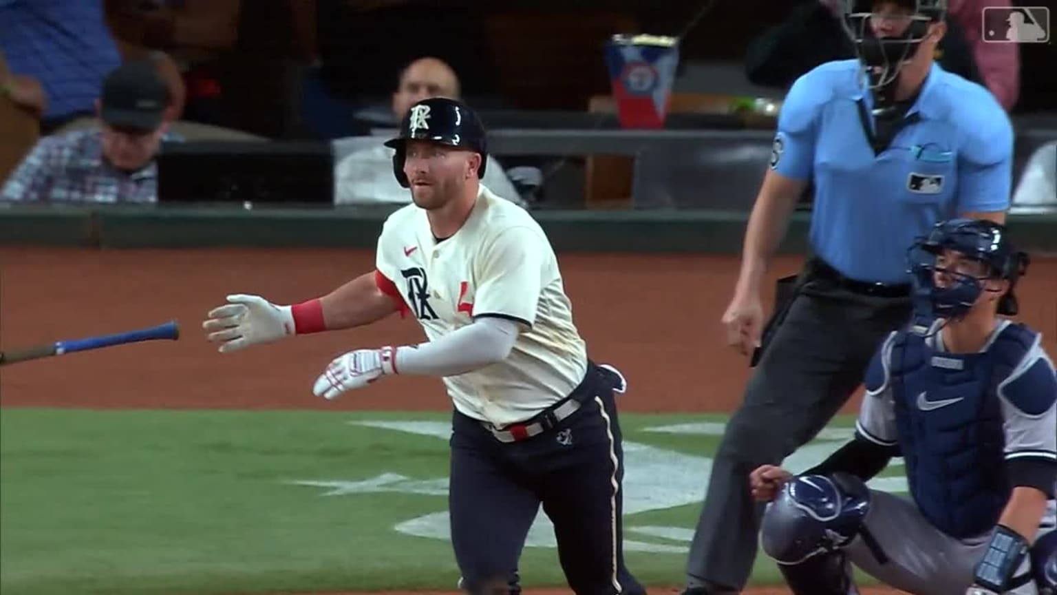 Robbie Grossman hammers a two-run homer to right | 04/28/2023 | Texas ...