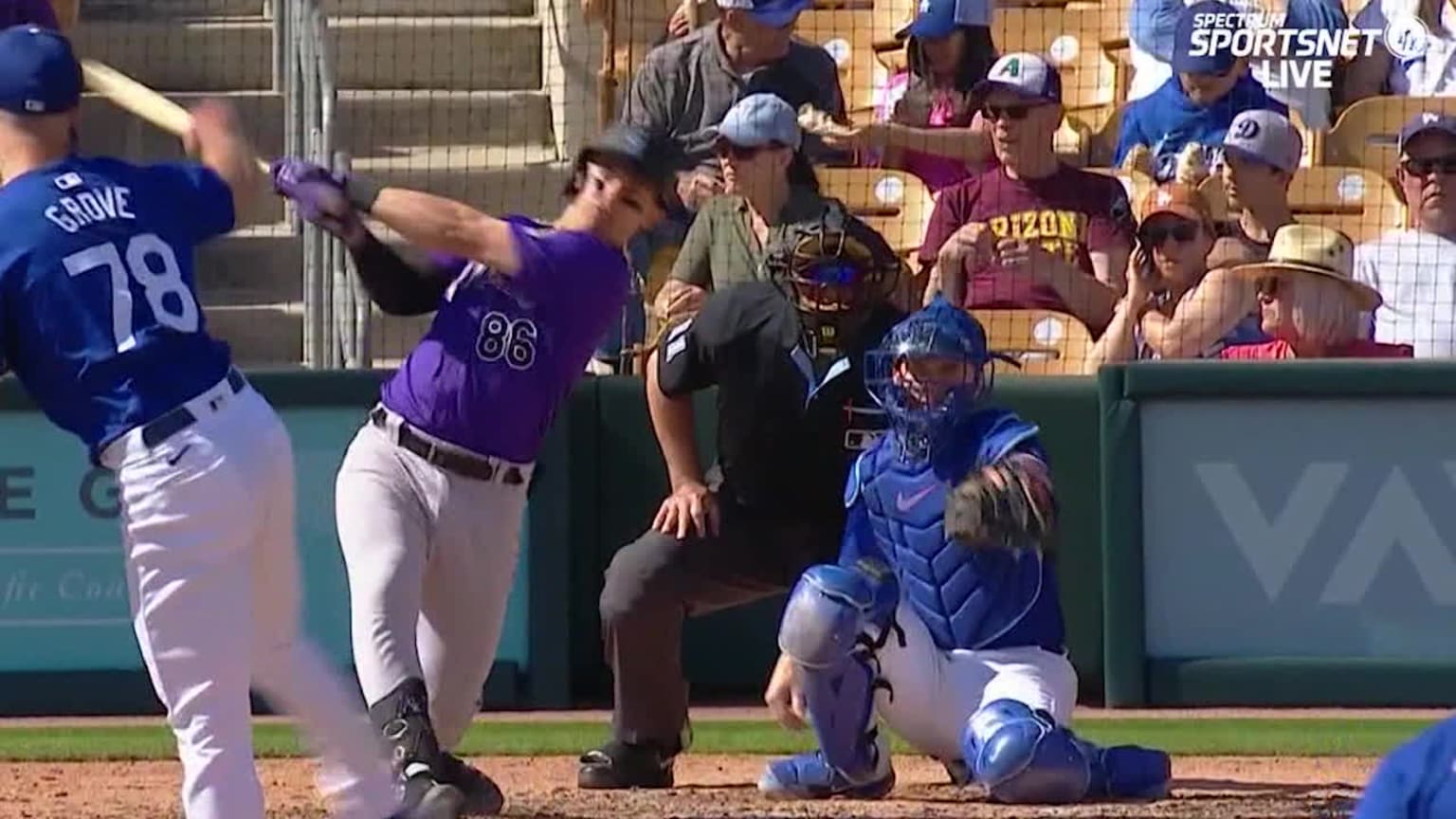Drew Romo drills an RBI double to right-center | 03/03/2024 | Colorado ...