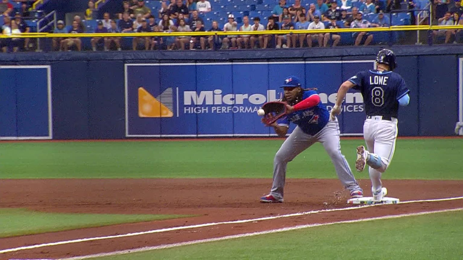 Brandon Lowe is safe at first base after review | 05/25/2023 | Tampa Bay Rays