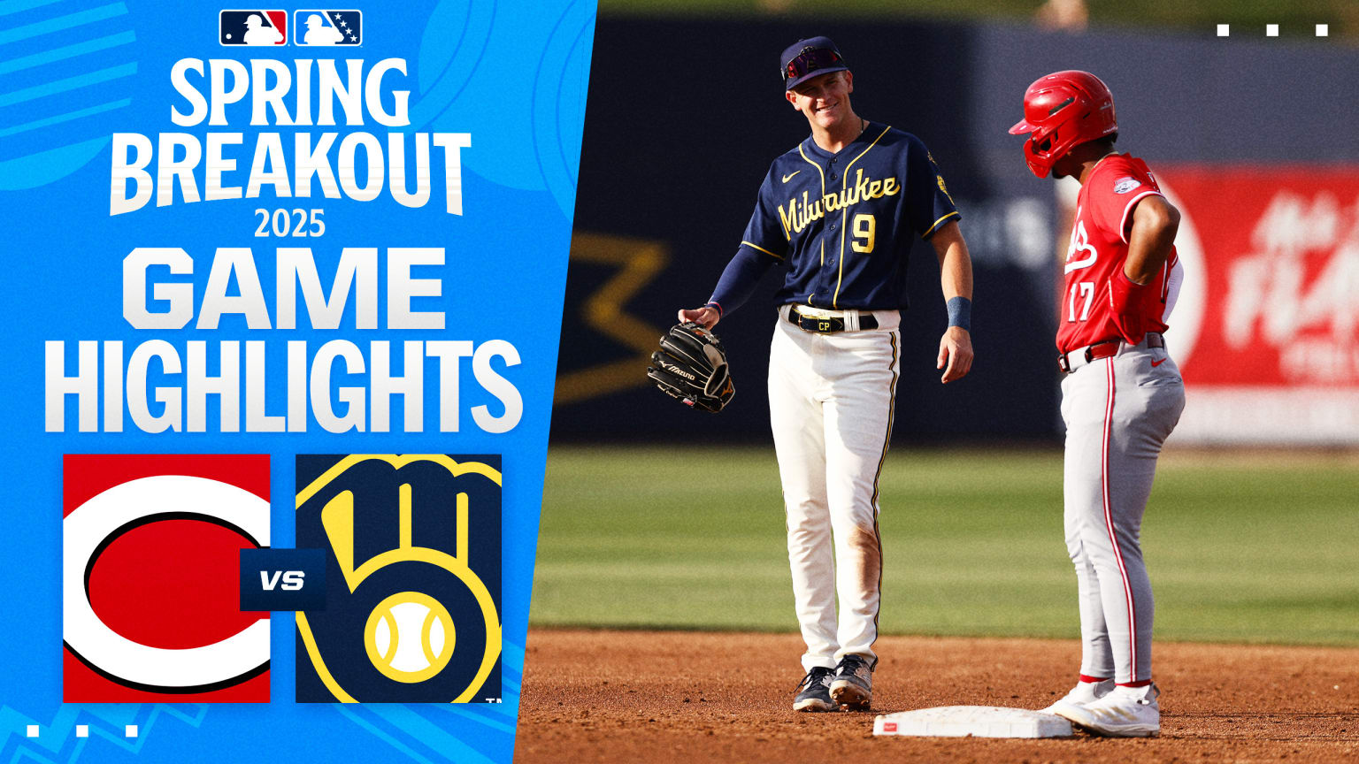 Reds vs. Brewers Spring Breakout Highlights | 03/16/2025 | Cincinnati Reds