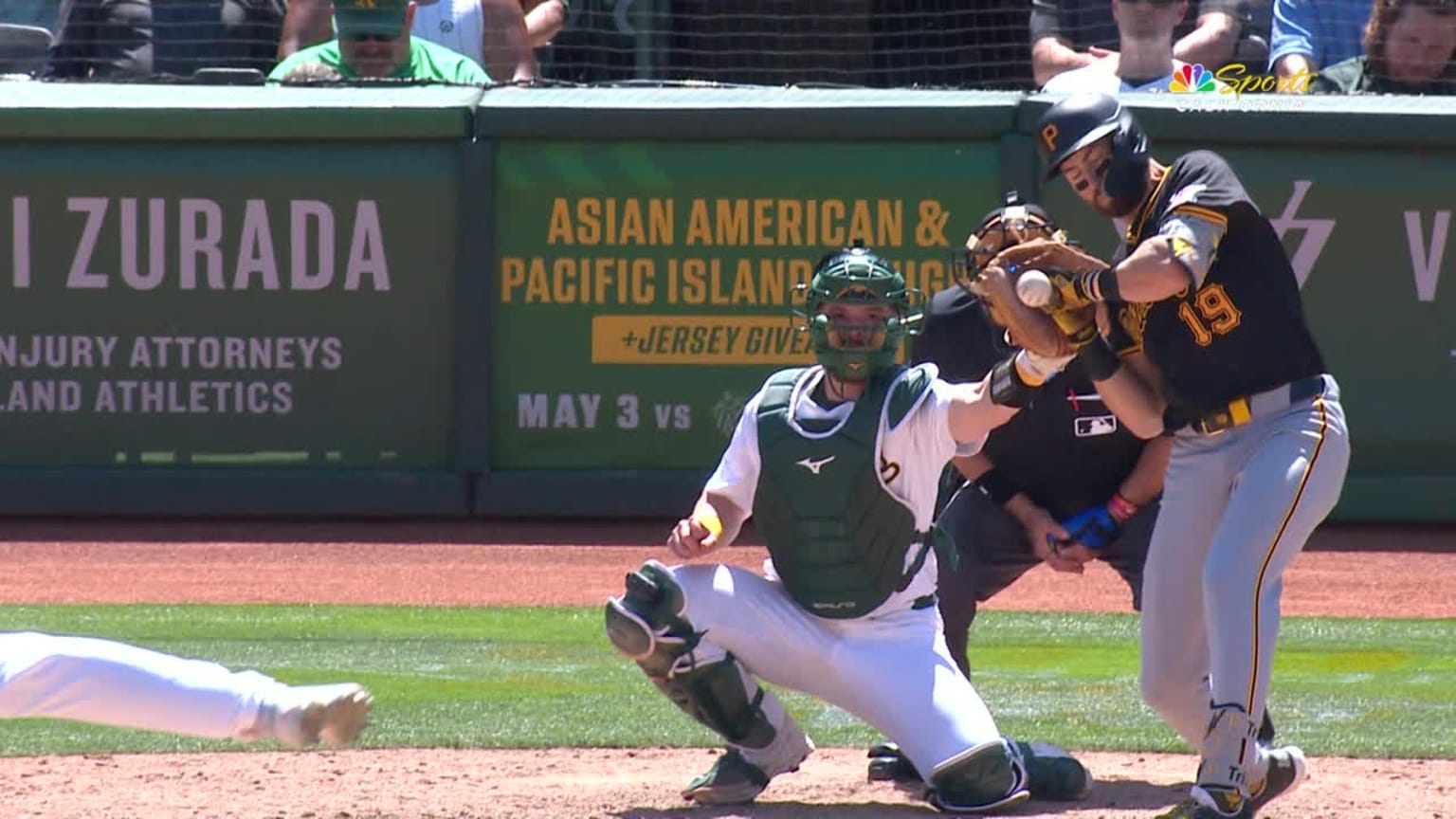 The call is ruled a foul after a review in the 8th | 05/01/2024 | San ...