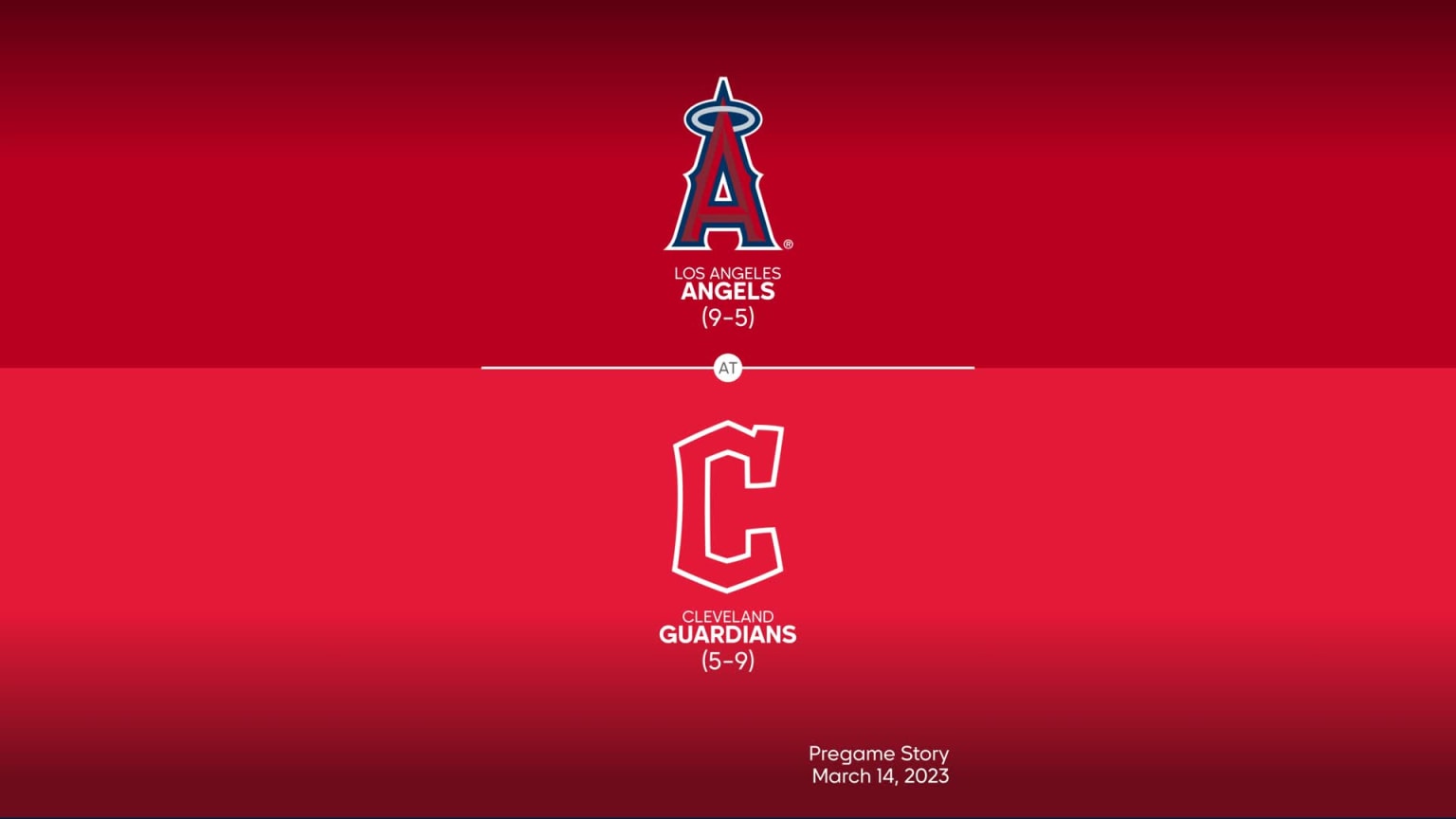 Angels at Guardians - 3/14/2023: Title Slate | 03/13/2023 | MLB.com