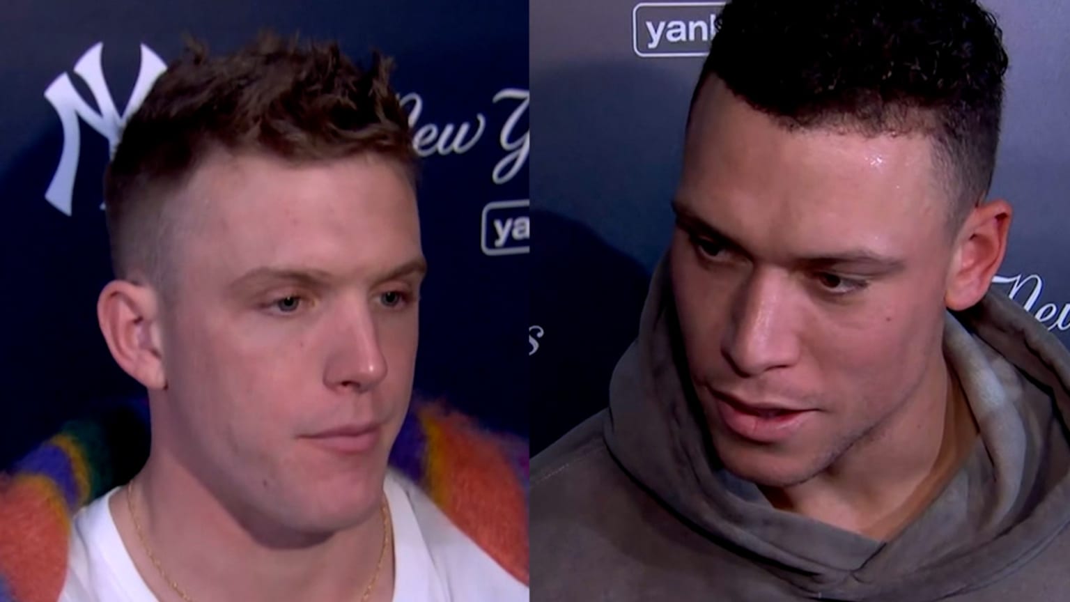 Harrison Bader and Aaron Judge talk big mishap in 2nd | 10/22/2022 ...