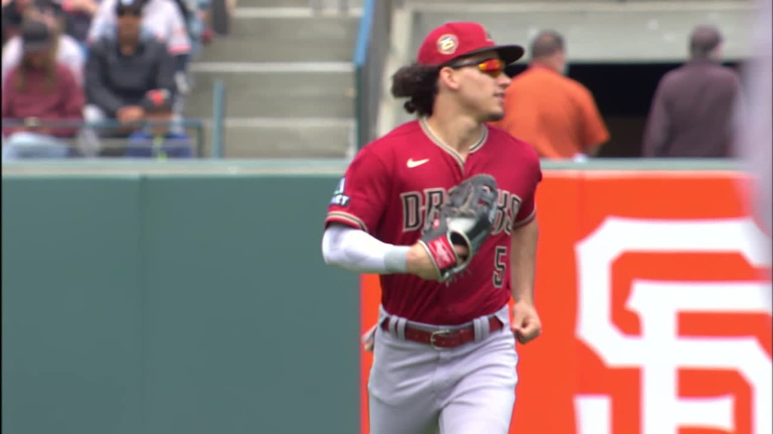 Alek Thomas makes a sliding grab in center field | 06/25/2023 | Arizona ...