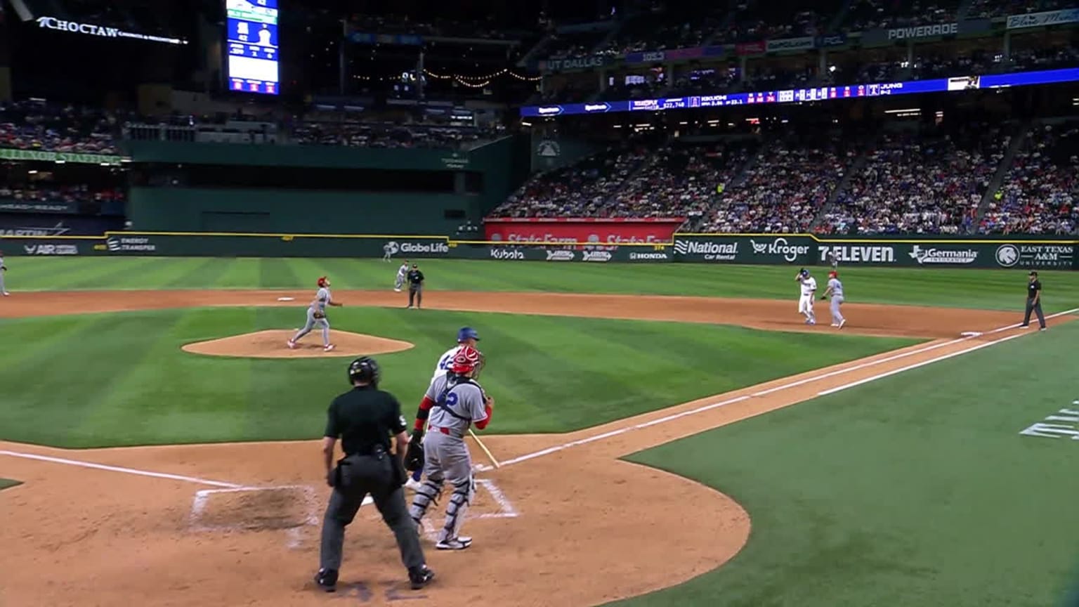 Corey Seager out on baserunner's interference | 04/15/2025 | Texas Rangers