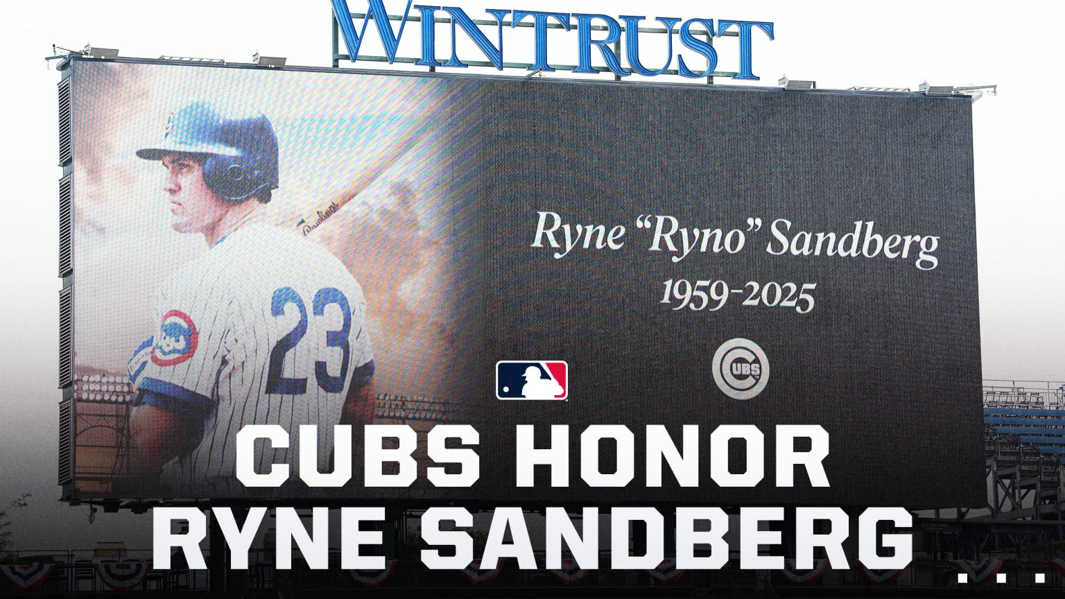 Cubs take a moment of silence to honor Ryne Sandberg | 08/01/2025 | MLB.com