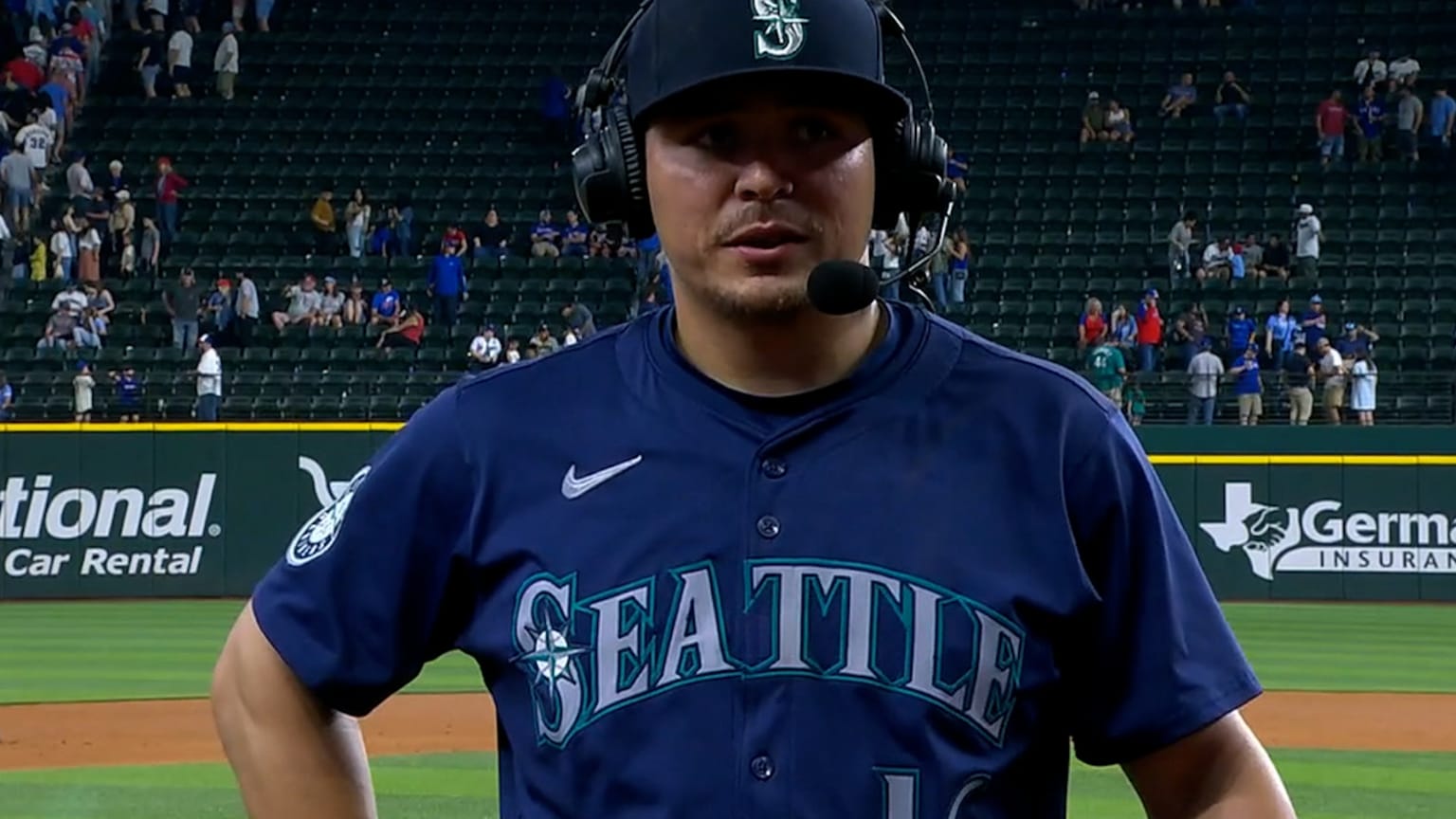 Luis Urías on his home run against the Rangers | 04/25/2024 | Seattle ...