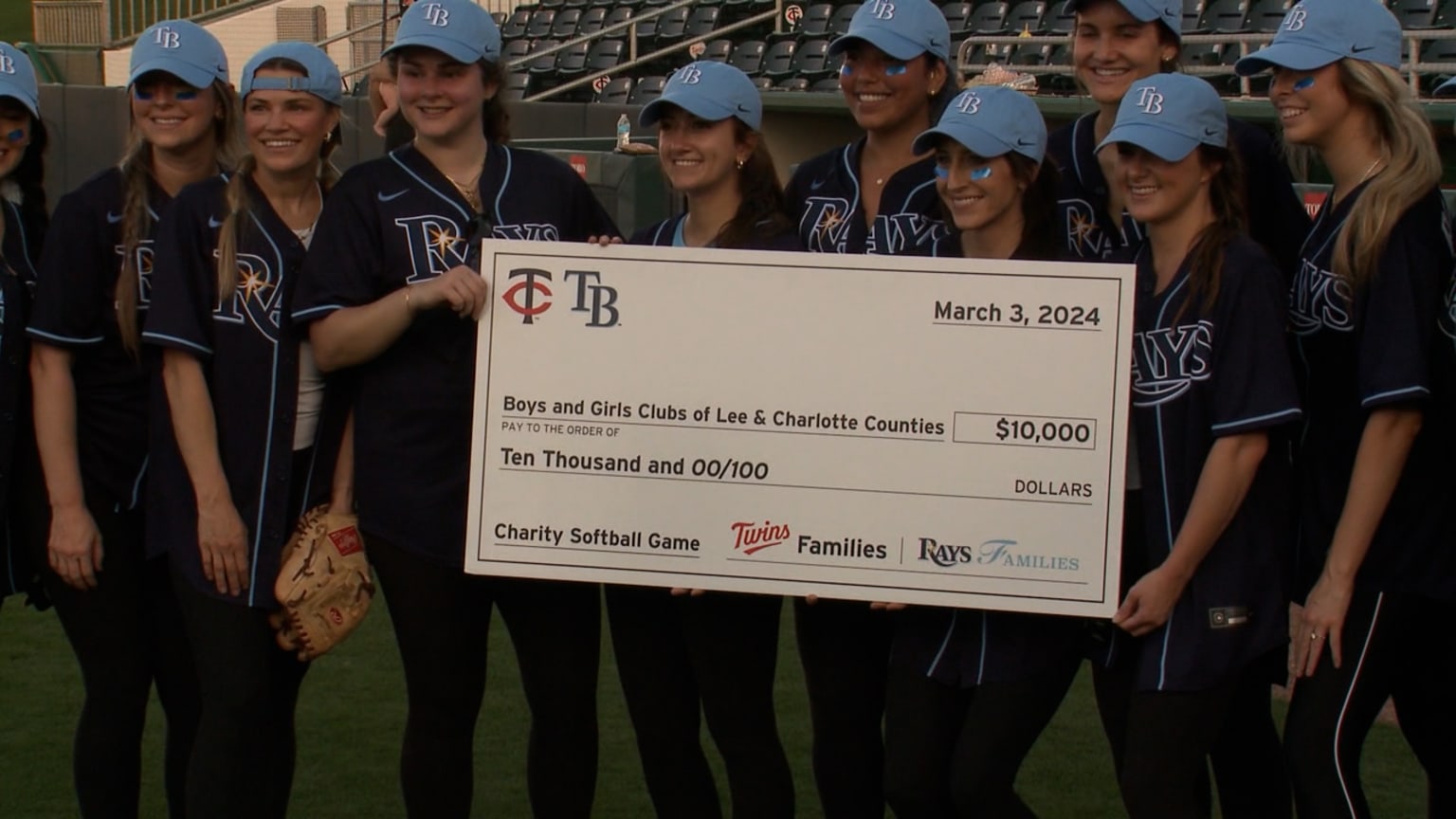 The Rays Families host charity softball game | 03/04/2024 | Tampa Bay Rays