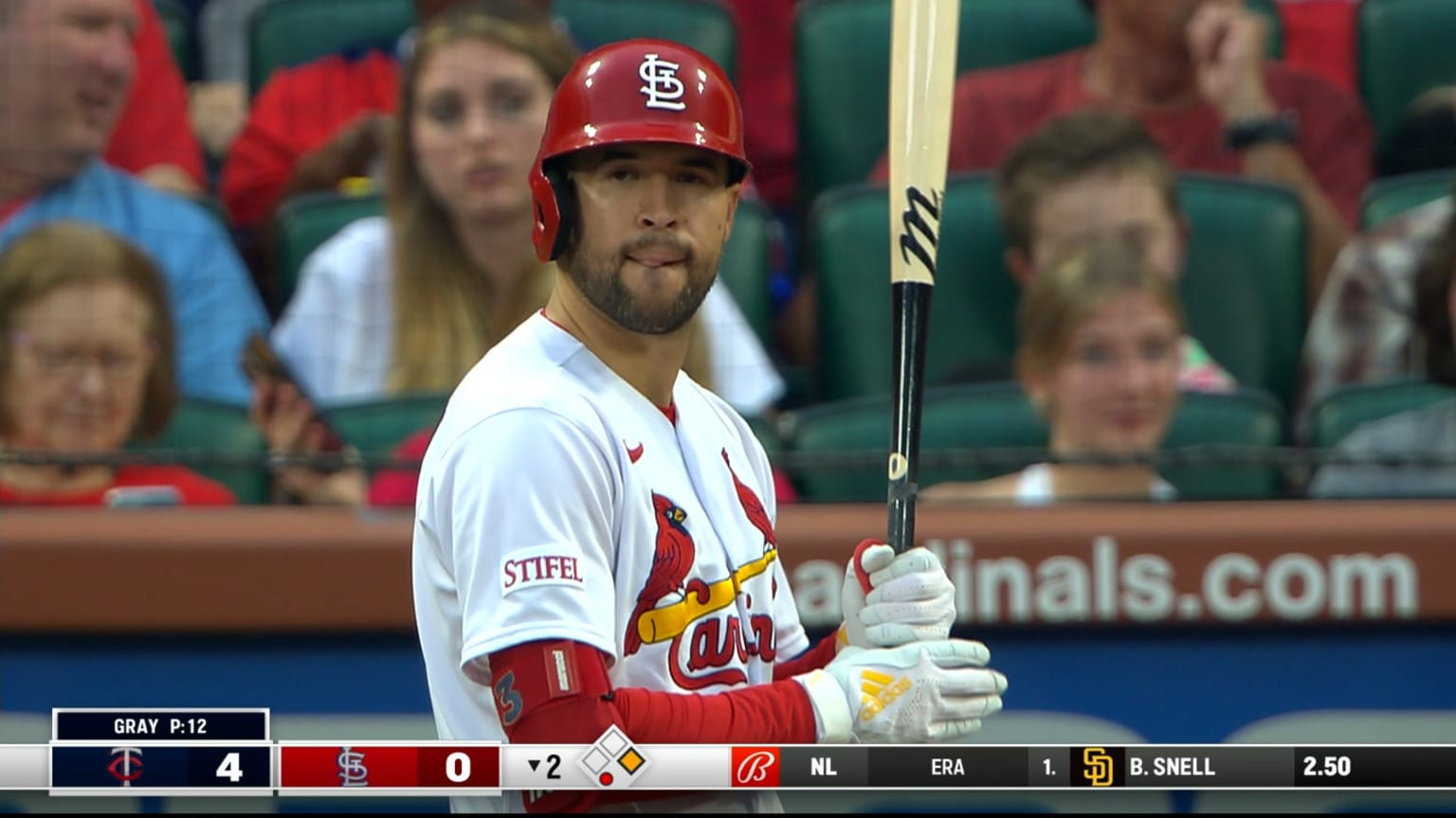 Dylan Carlson lifts an RBI double to left field | 08/03/2023 | MLB.com