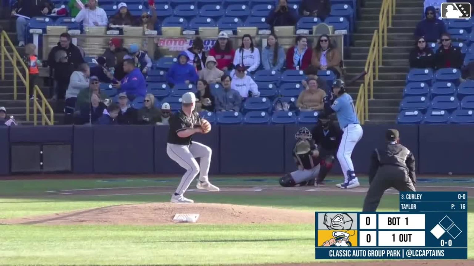 Dean Curley singles on a ground ball to right fielder Nate Nankil. Jace ...