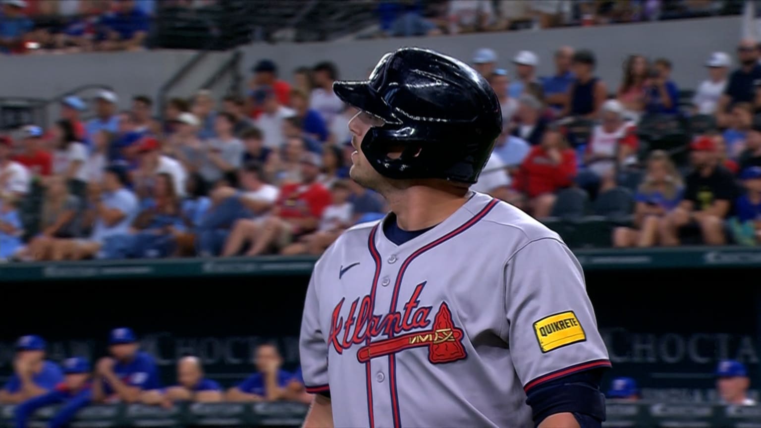 Kumar Rocker strikes out Austin Riley | 07/26/2025 | Texas Rangers