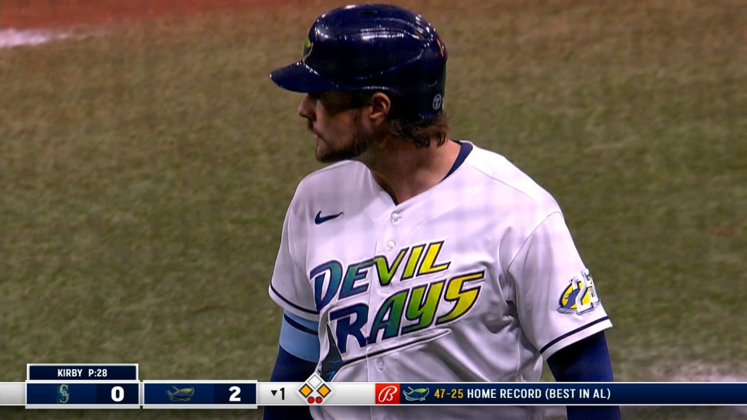 Josh Lowe hits a sacrifice fly in the 1st inning | 09/08/2023 | Tampa ...