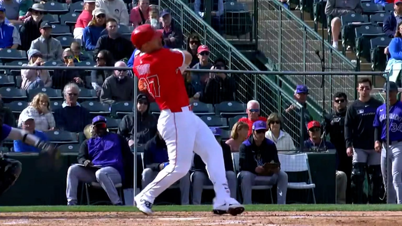 Mike Trout drives a pair of hits vs. Rockies | 03/03/2025 | MLB.com