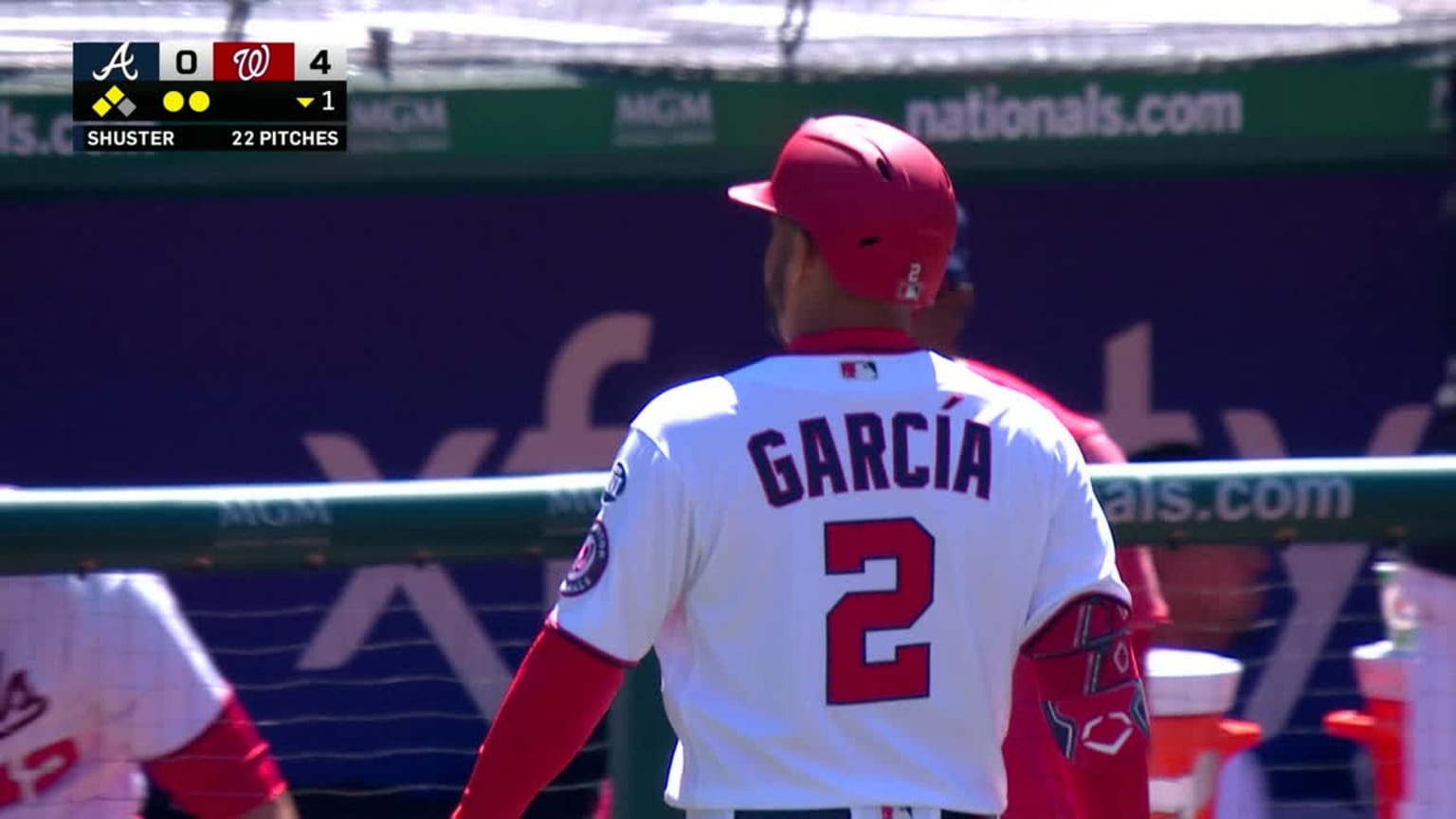 Luis García hits a sac fly to center field | 04/02/2023 | Washington ...