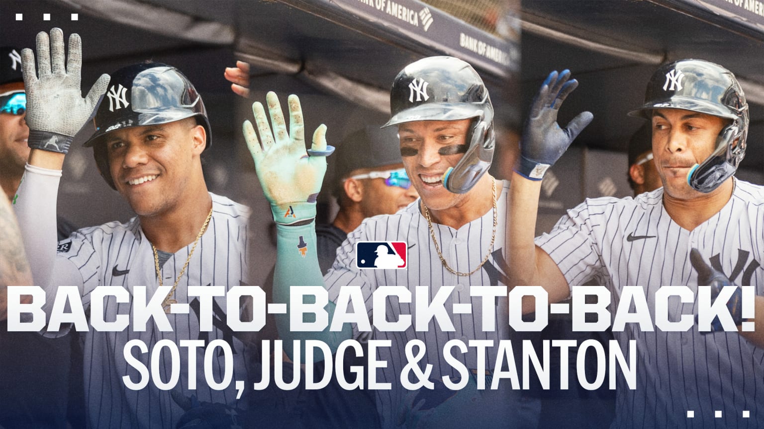 Soto, Judge, Stanton hit back-to-back-to-back homers | 08/25/2024 | New ...