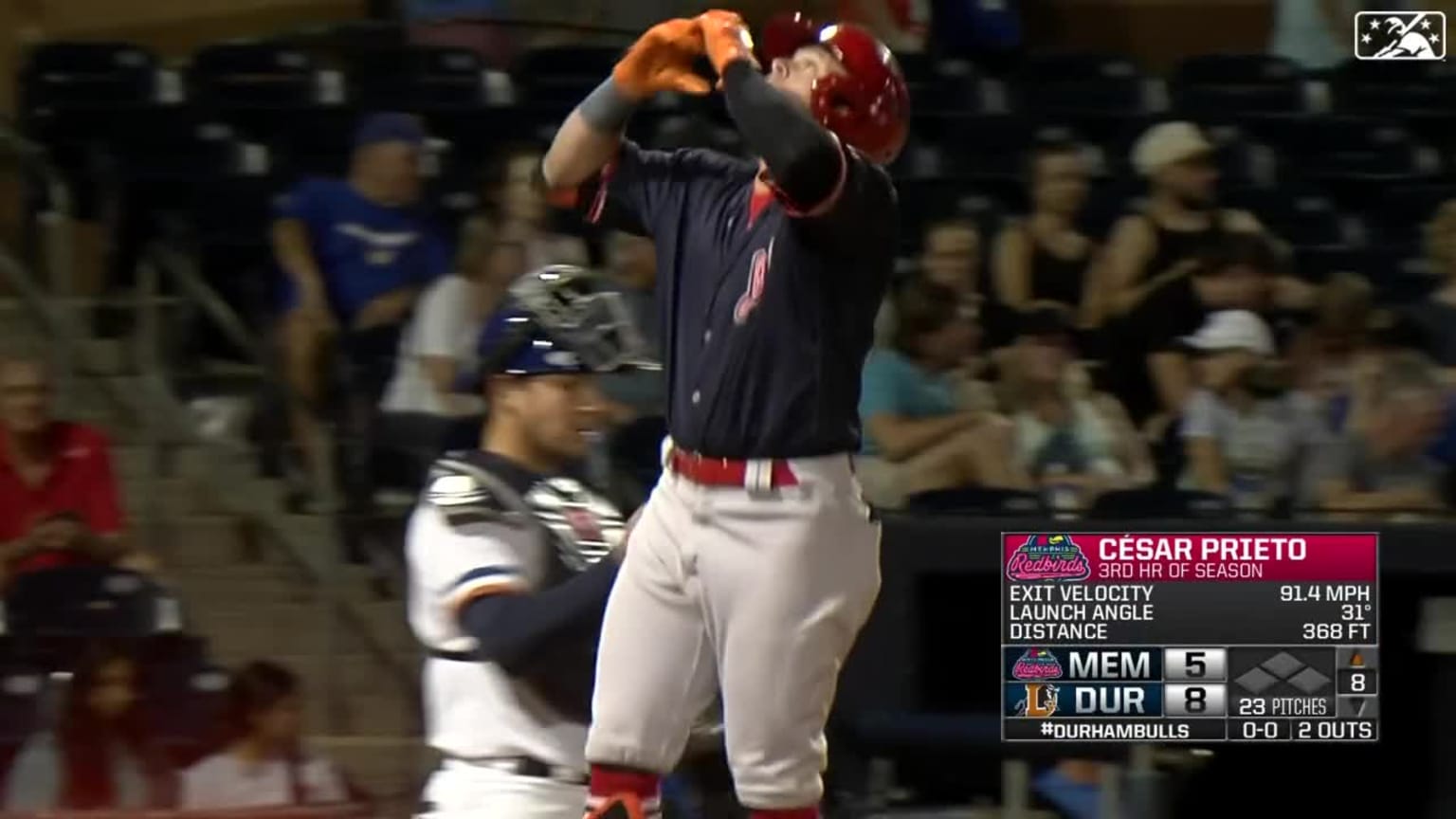 Cesar Prieto rips third homer of season to right | 08/09/2023 | MLB.com