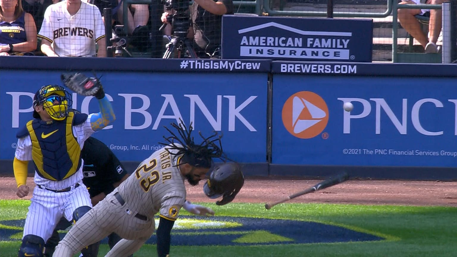 Matthew Batten runs home on a wild pitch in the 7th | 08/27/2023 | San ...