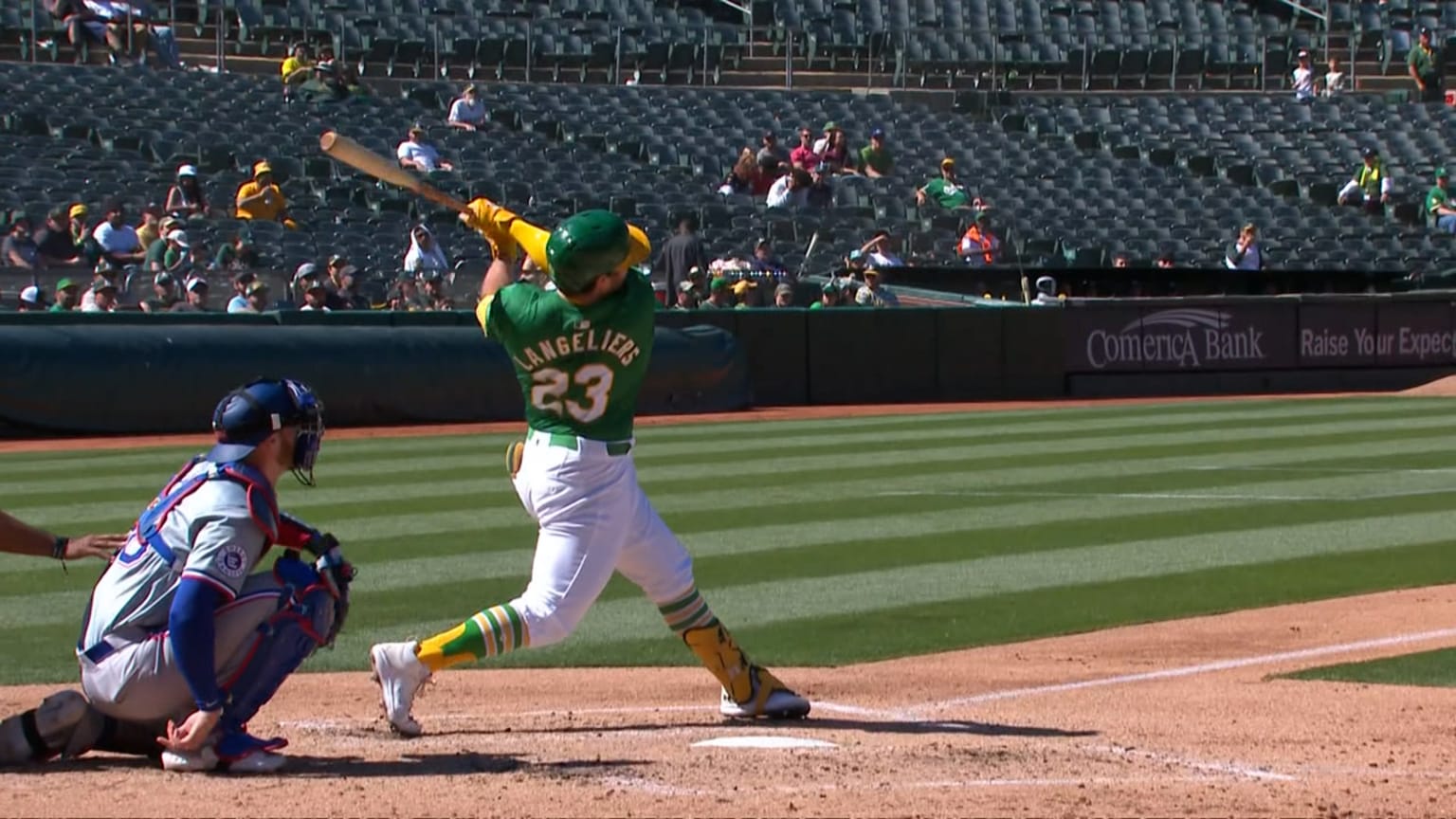 Data Viz: Shea Langeliers' home run | 05/08/2024 | Athletics