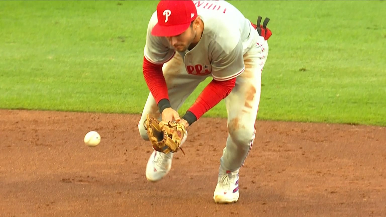 Matt Olson reaches on a fielding error by Trea Turner | 10/09/2023 ...