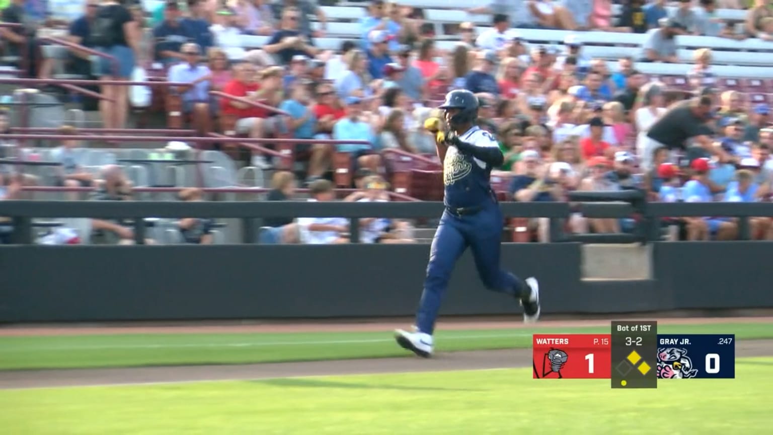 Brewers prospect Joe Gray Jr.'s pair of three-run HRs | 06/25/2023 ...