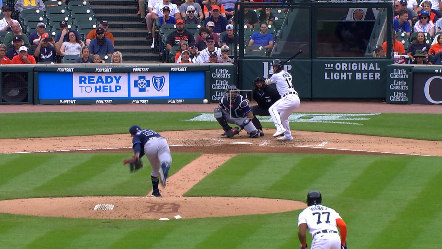 Eric Haase drives an RBI single into right field | 08/06/2023 | Detroit ...