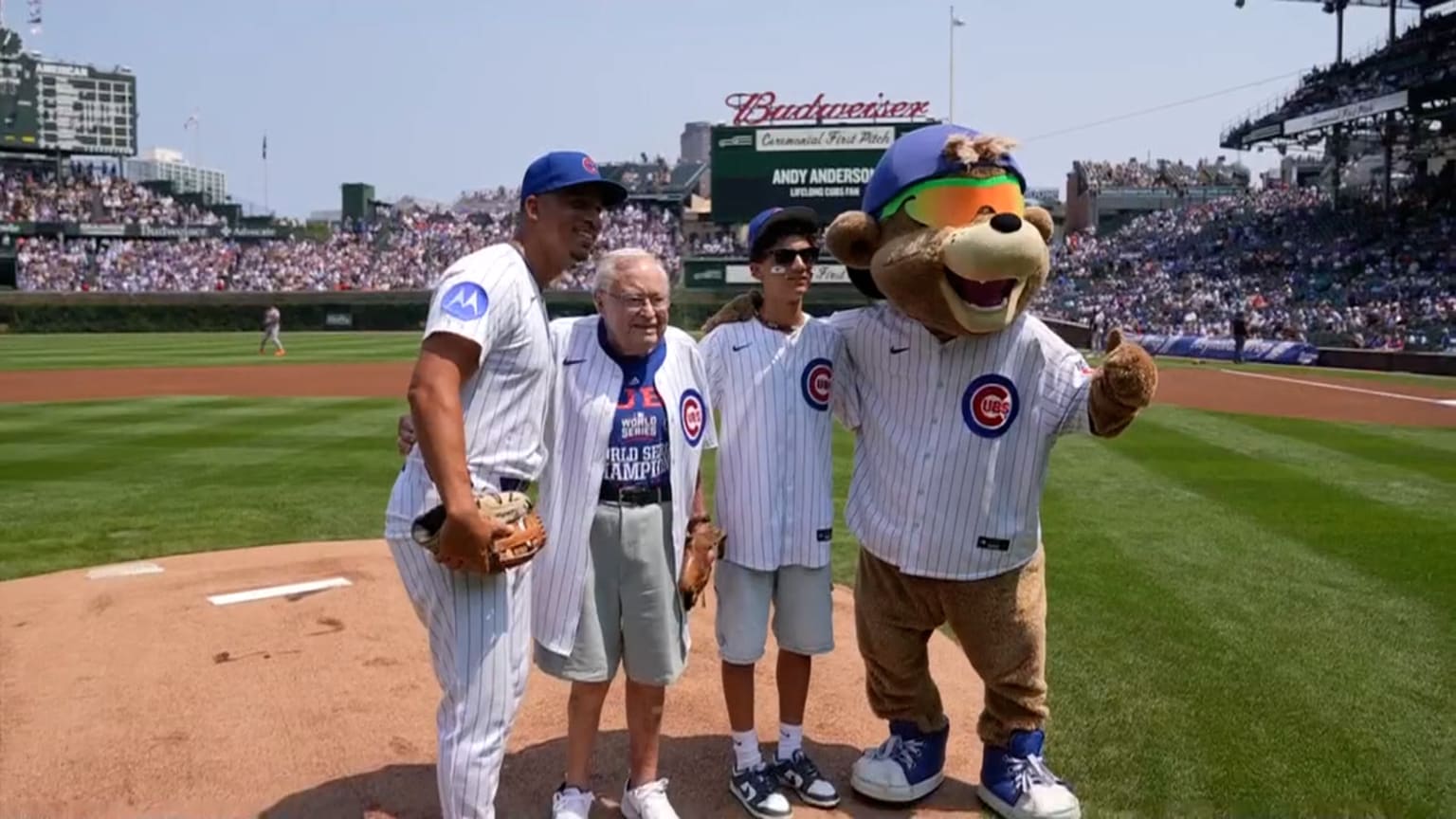 Andy Anderson throws out first pitch on 100th b-day | 08/03/2025 ...