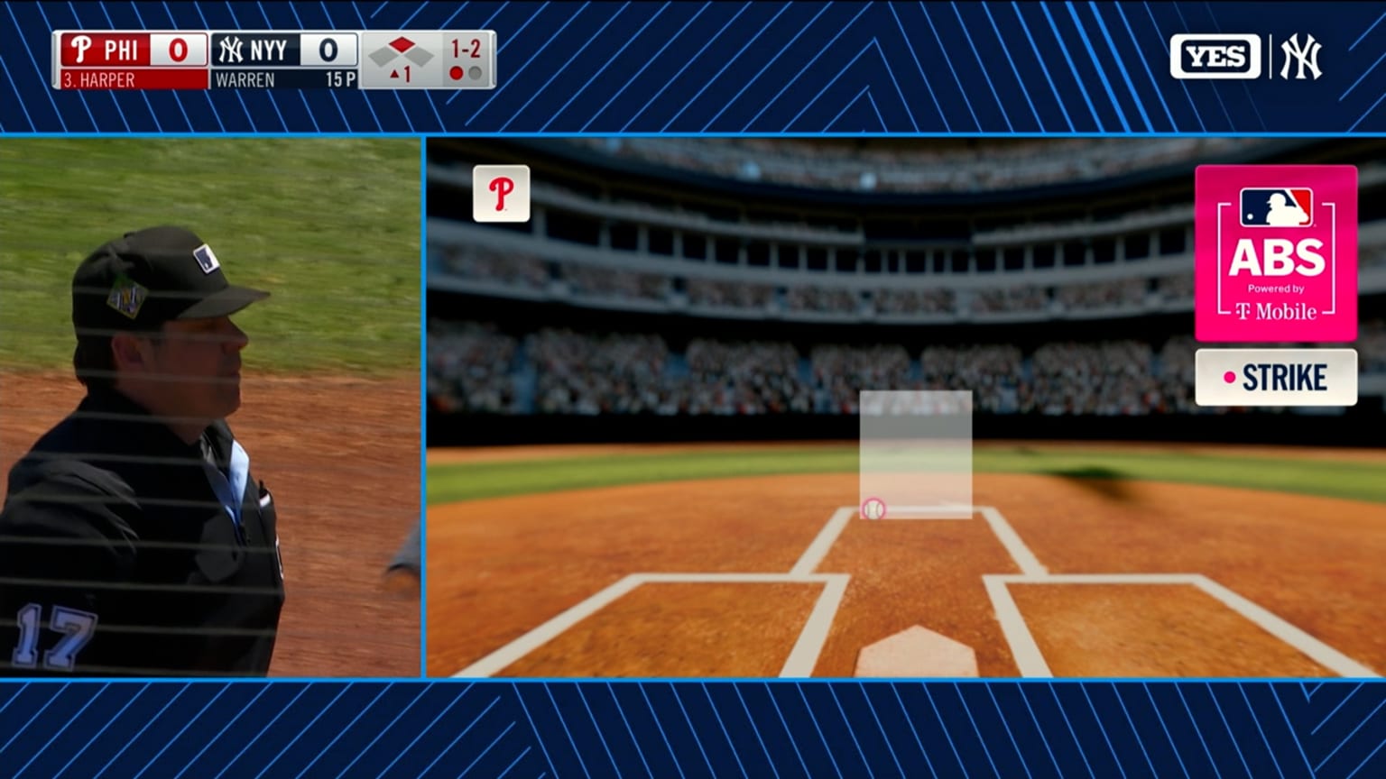 Will Warren Called Strike to Bryce Harper | 03/22/2026 | Philadelphia ...