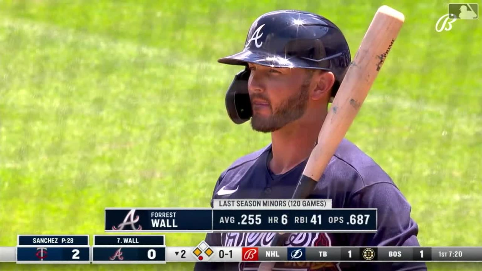 Forrest Wall slaps an RBI single to left field | 03/25/2023 | Atlanta ...