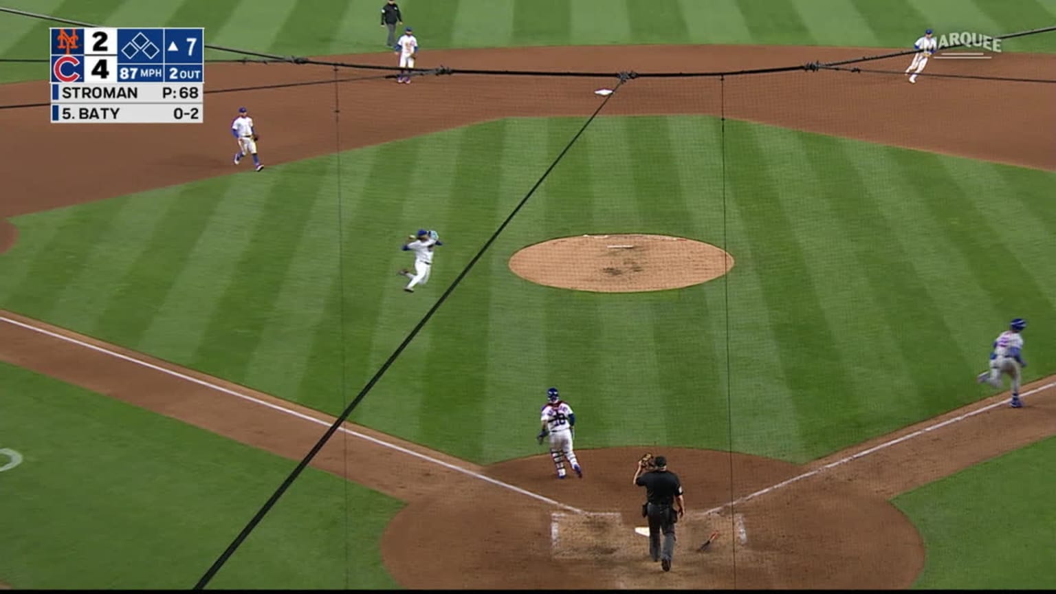 Marcus Stroman makes the jump throw for the final out | 05/24/2023 ...