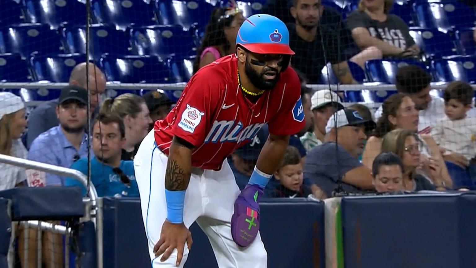 Derek Hill remolca con triple en el 1ro | 21/09/2024 | Los Marlins de Miami
