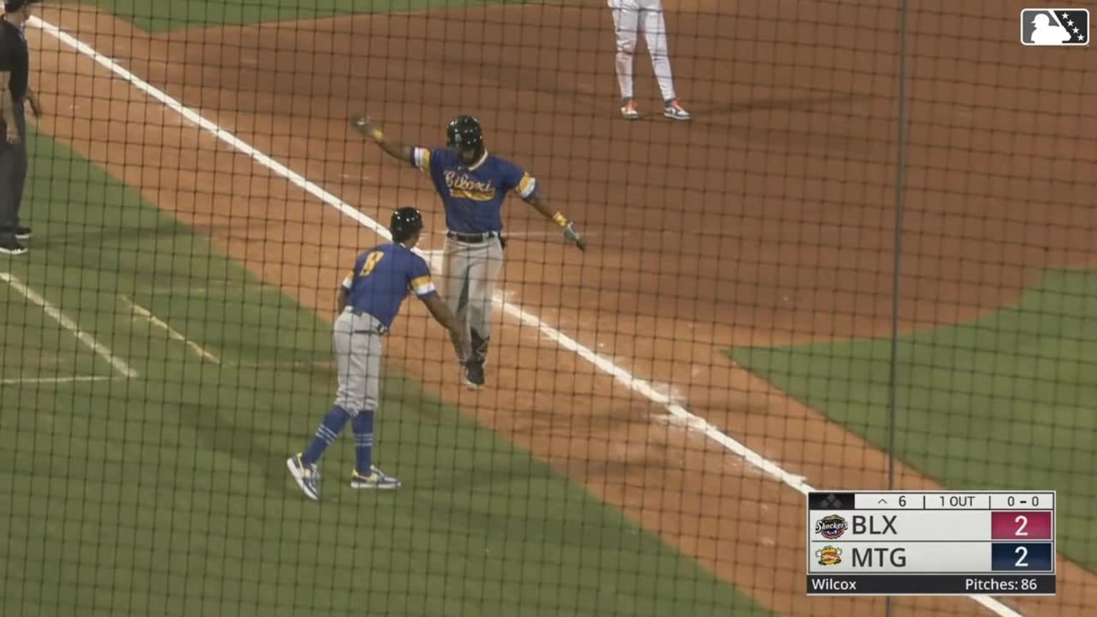 Eric Brown Jr.'s first homer with Biloxi | 06/07/2024 | New York Mets