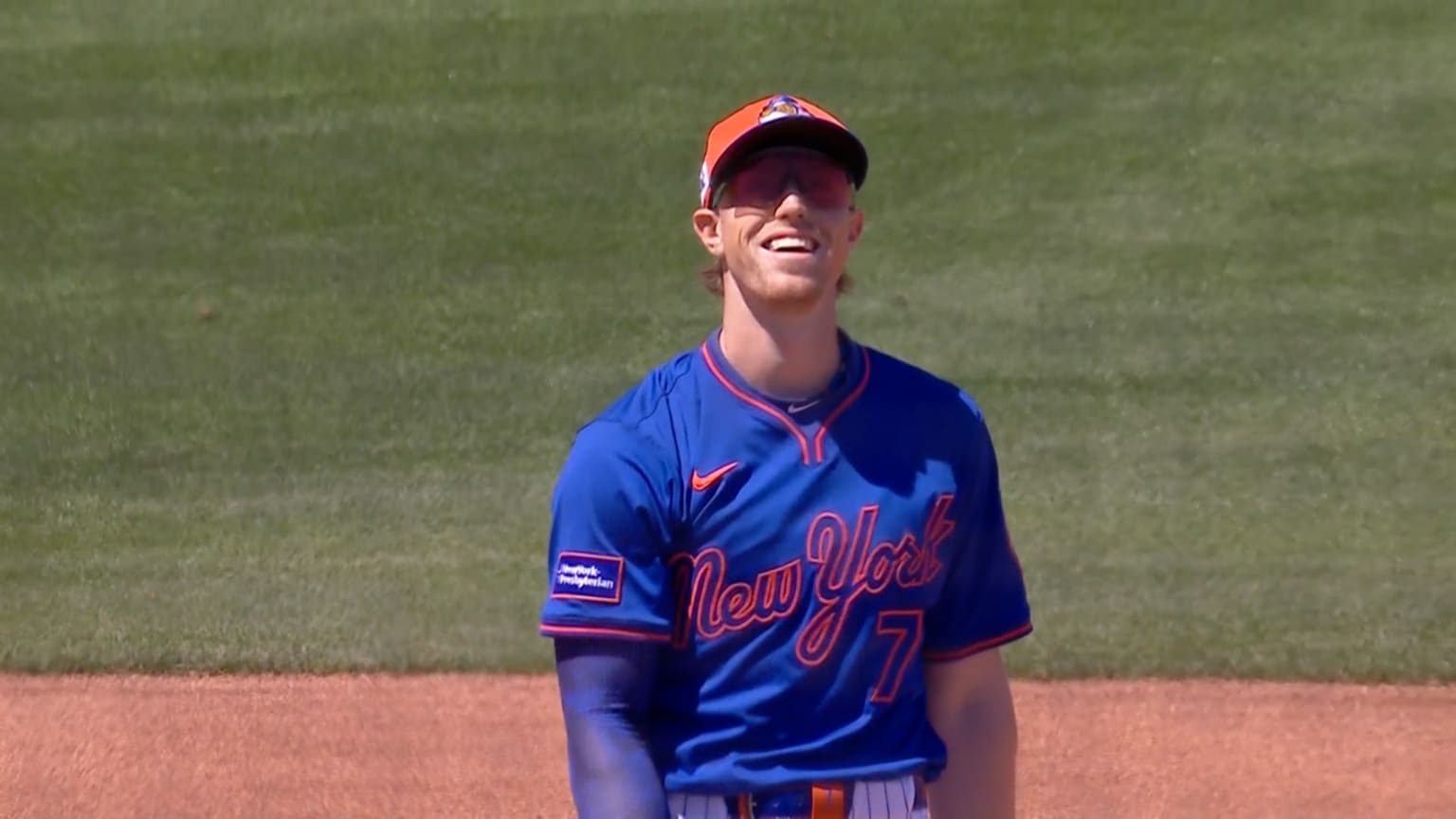 Brett Baty's leaping catch leads to double play | 03/21/2025 | New York ...