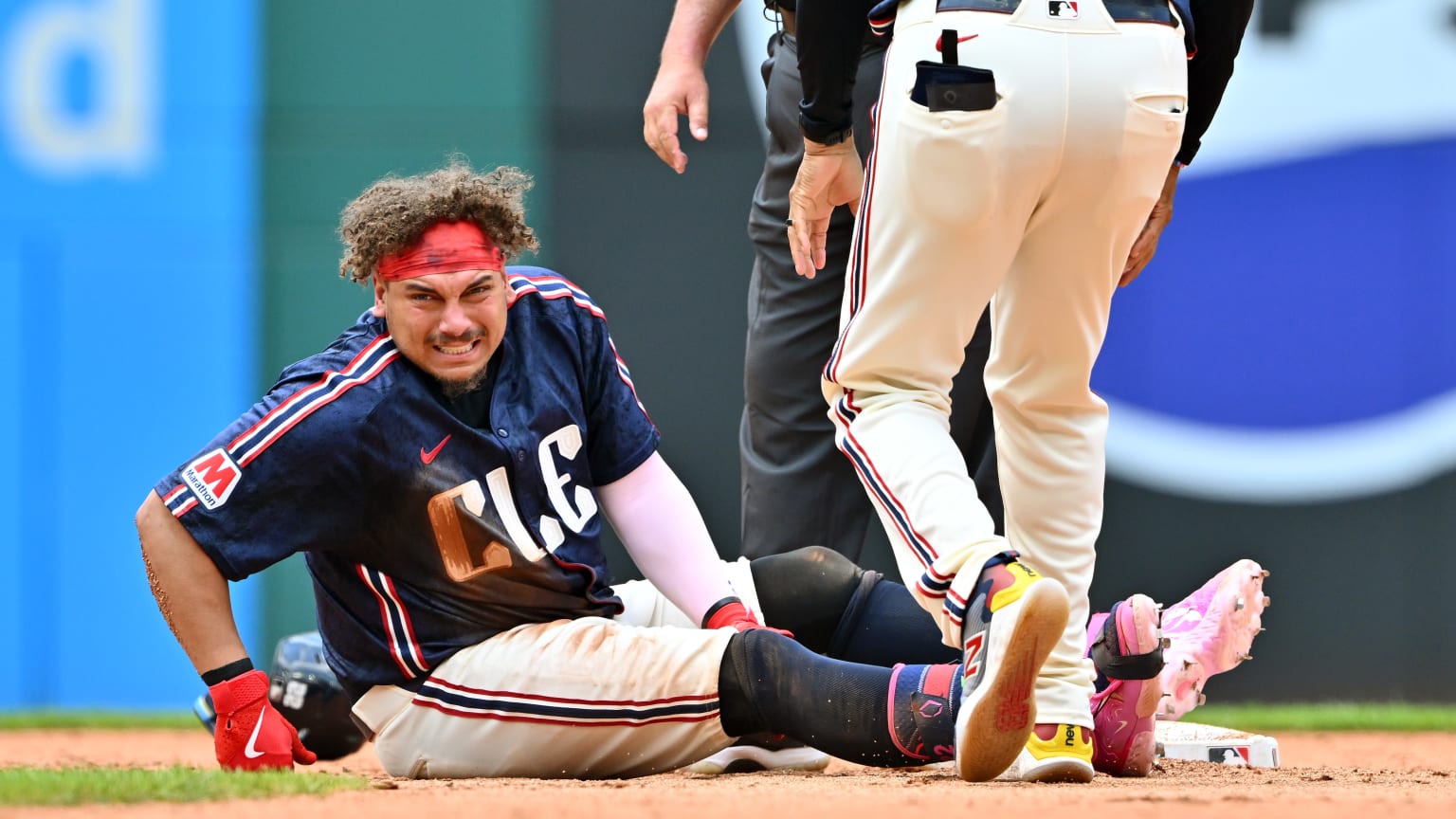 Josh Naylor stays in game after painful slide | 06/20/2024 | Cleveland ...
