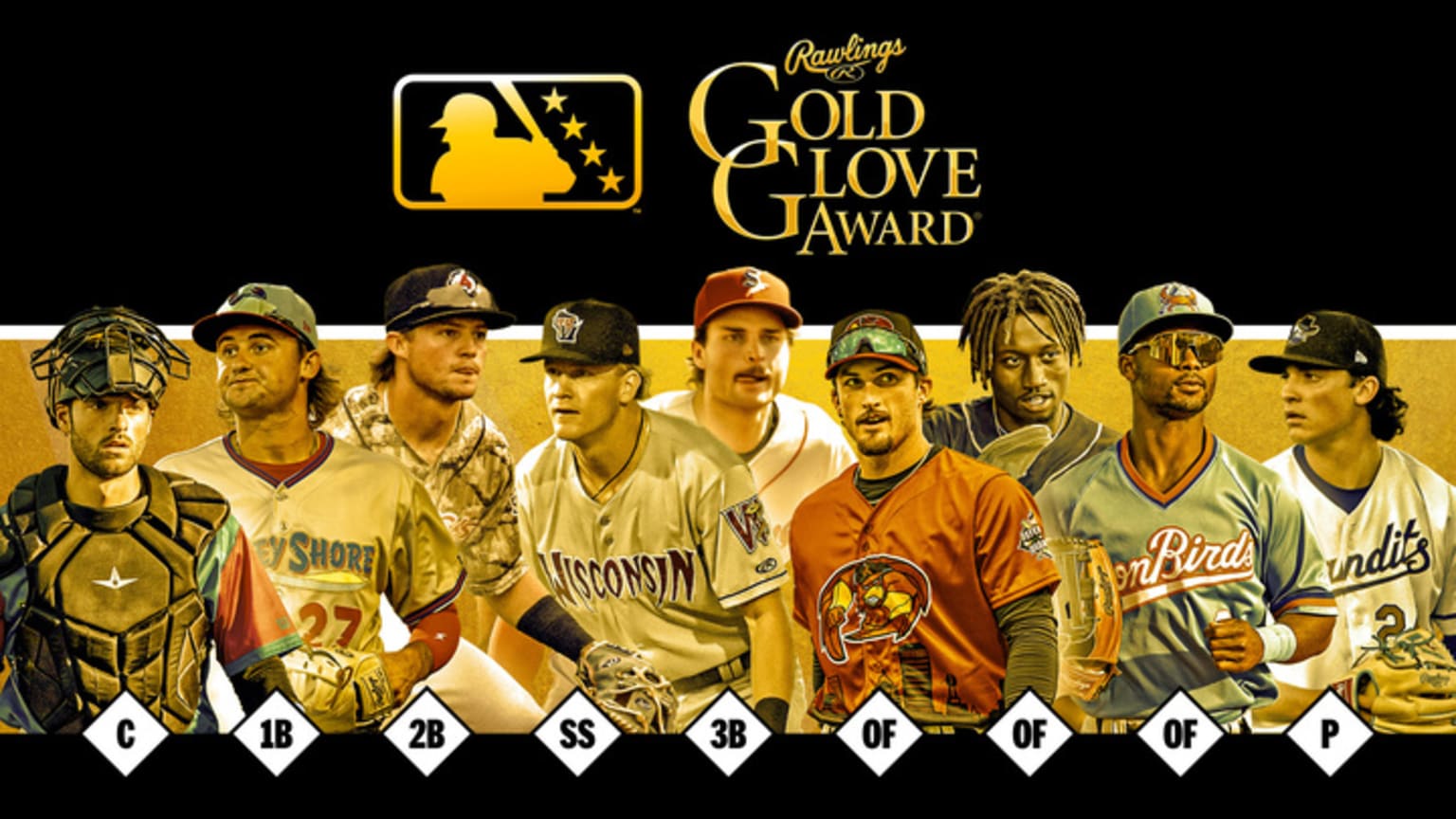 Minor League Baseball Gold Glove winners | 11/04/2024 | MLB.com