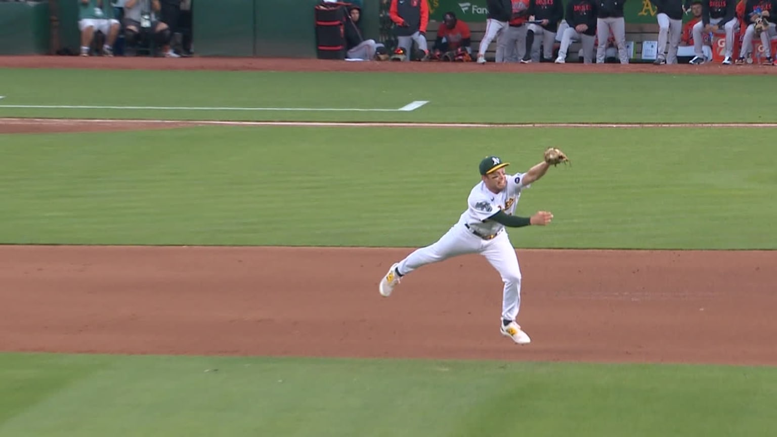 Nick Allen makes a sweet leaping grab at shortstop | 08/19/2023 | Athletics