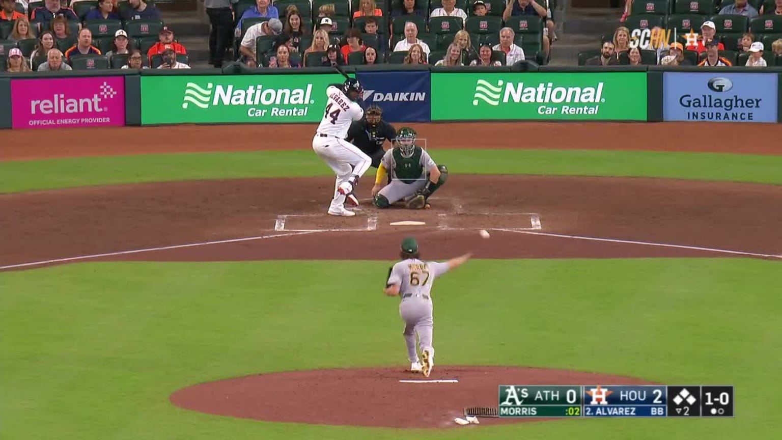 Kade Morris In play, run(s) to Yordan Alvarez | 06/06/2026 | MLB.com