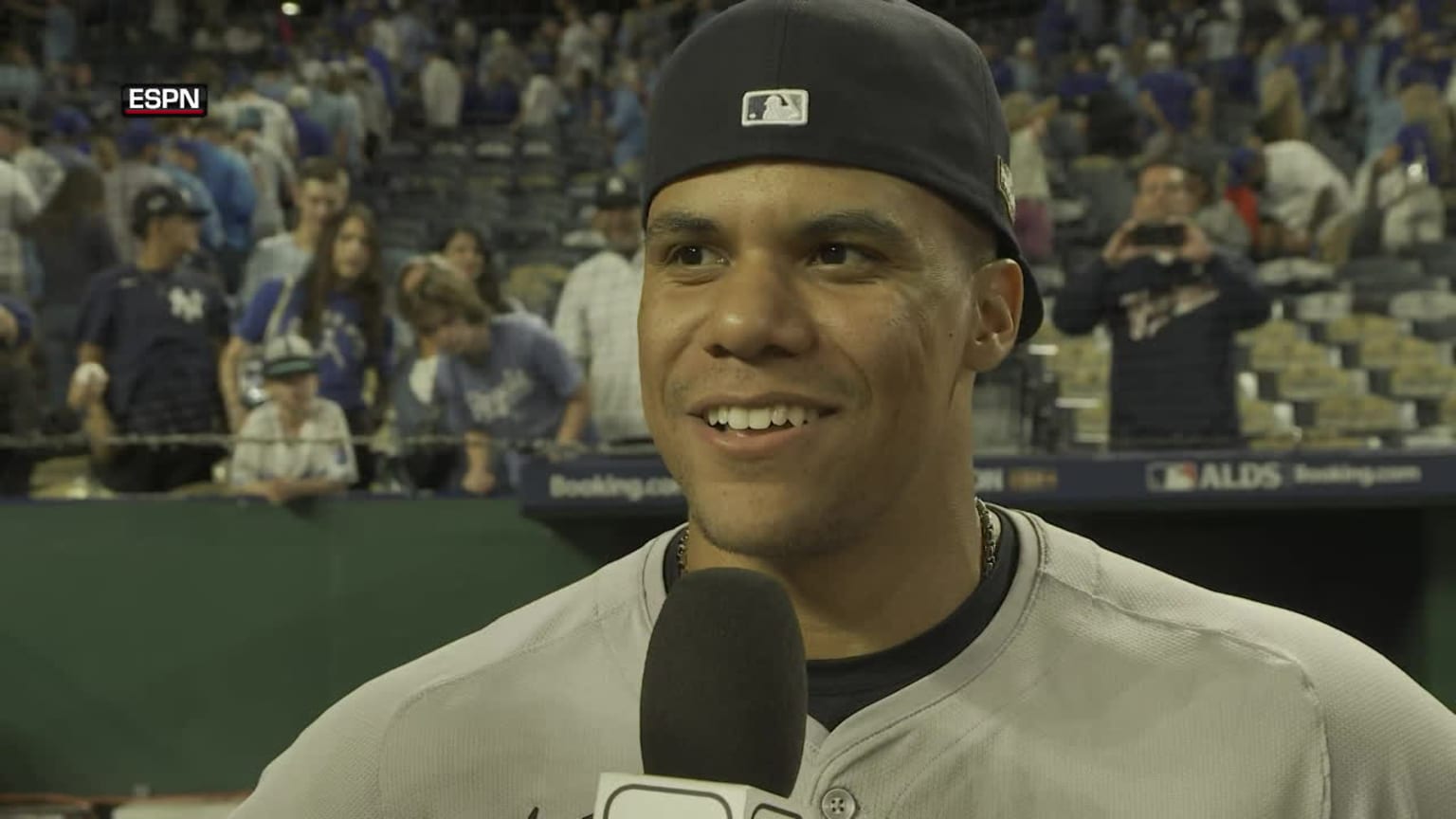 Juan Soto on Giancarlo Stanton, Luke Weaver | 10/09/2024 | New York Yankees