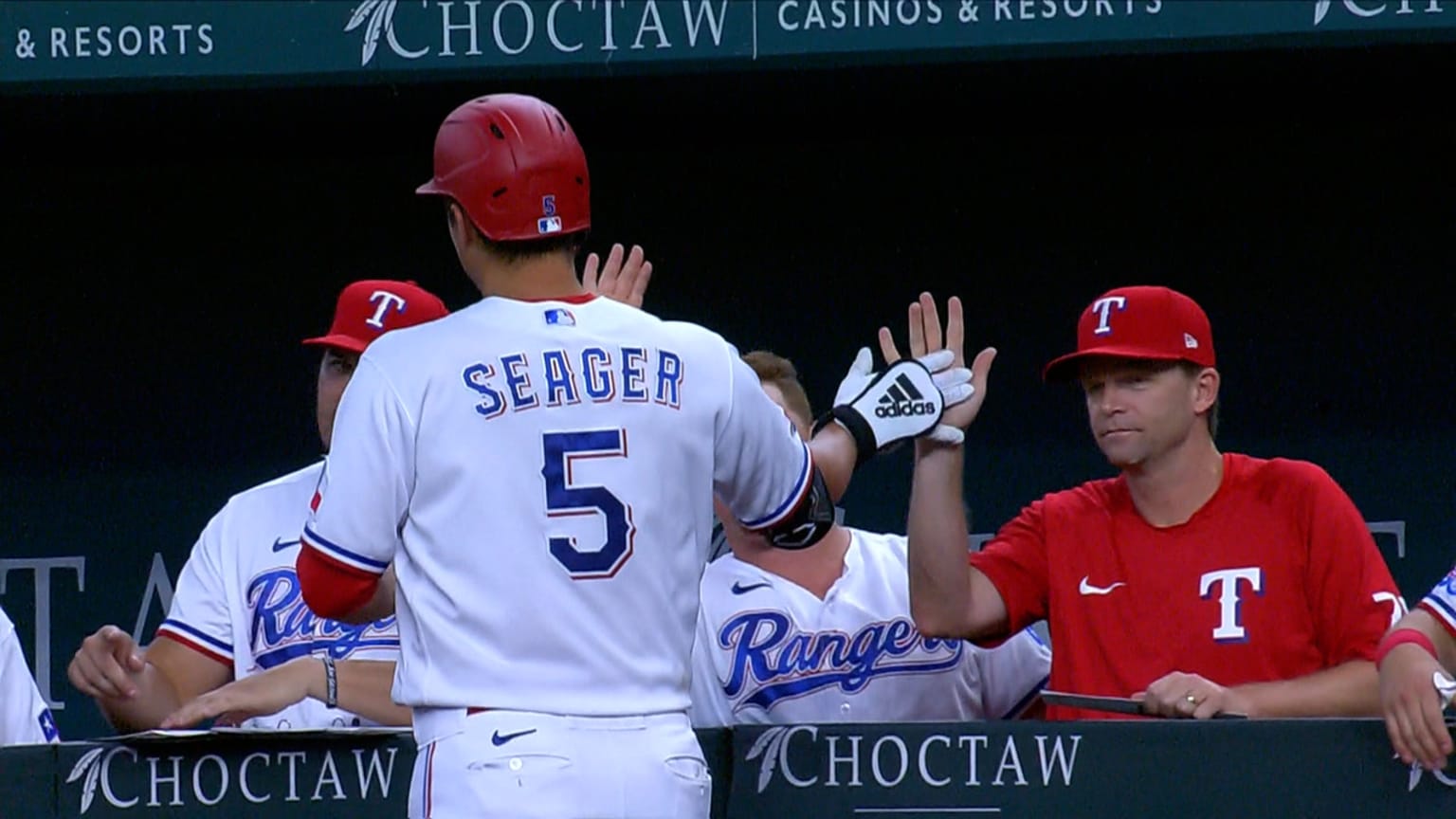 Corey Seager drives a two-run homer to left-center | 09/22/2022 | Texas ...