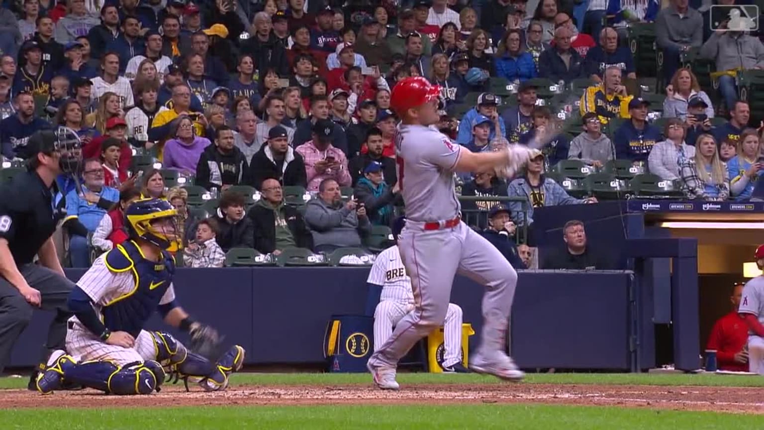 Mike Trout hits his second homer of the game | 04/29/2023 | Los Angeles ...