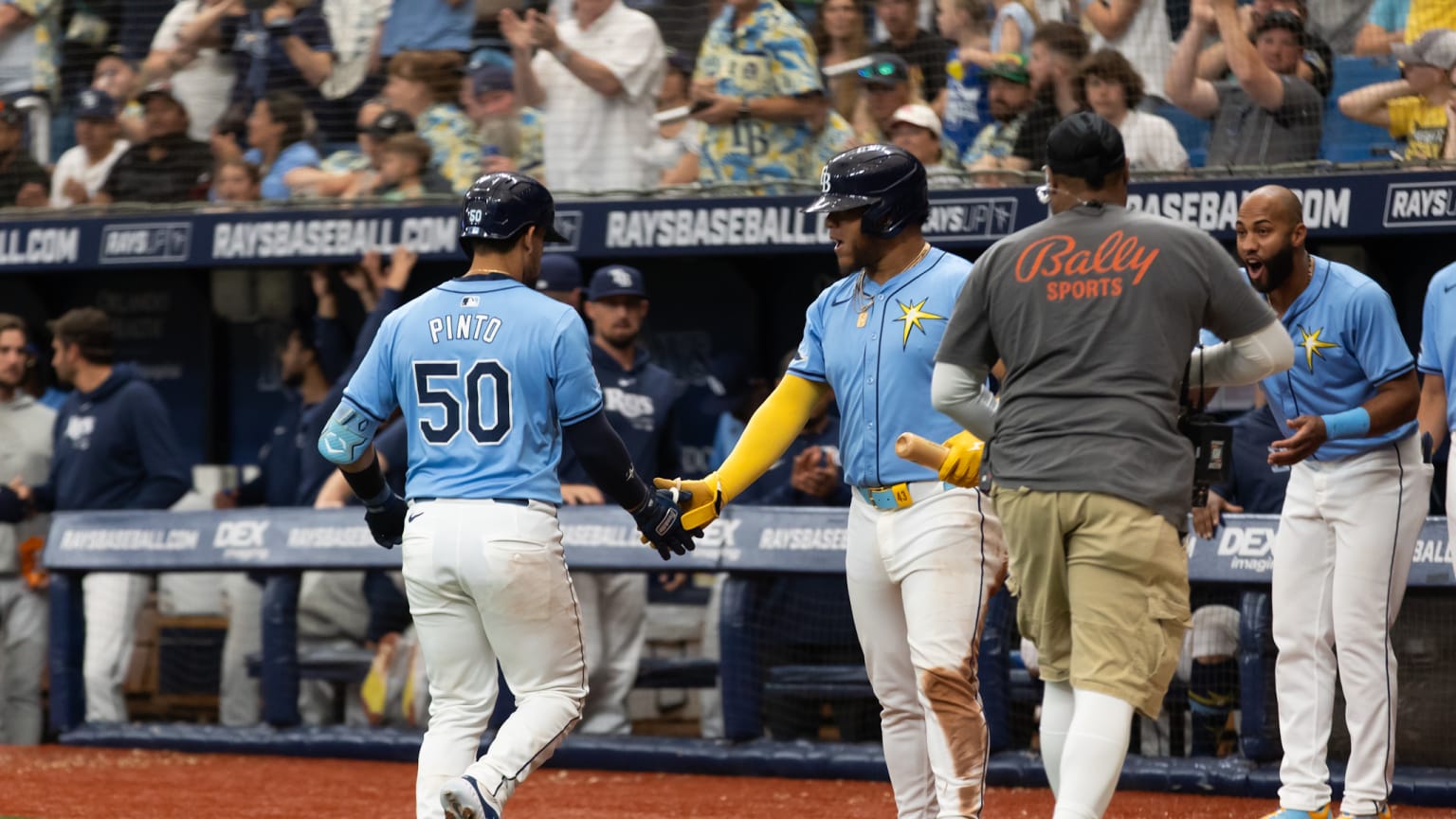 René Pinto swats two HRs, four RBIs vs. Giants | 04/14/2024 | Tampa Bay ...