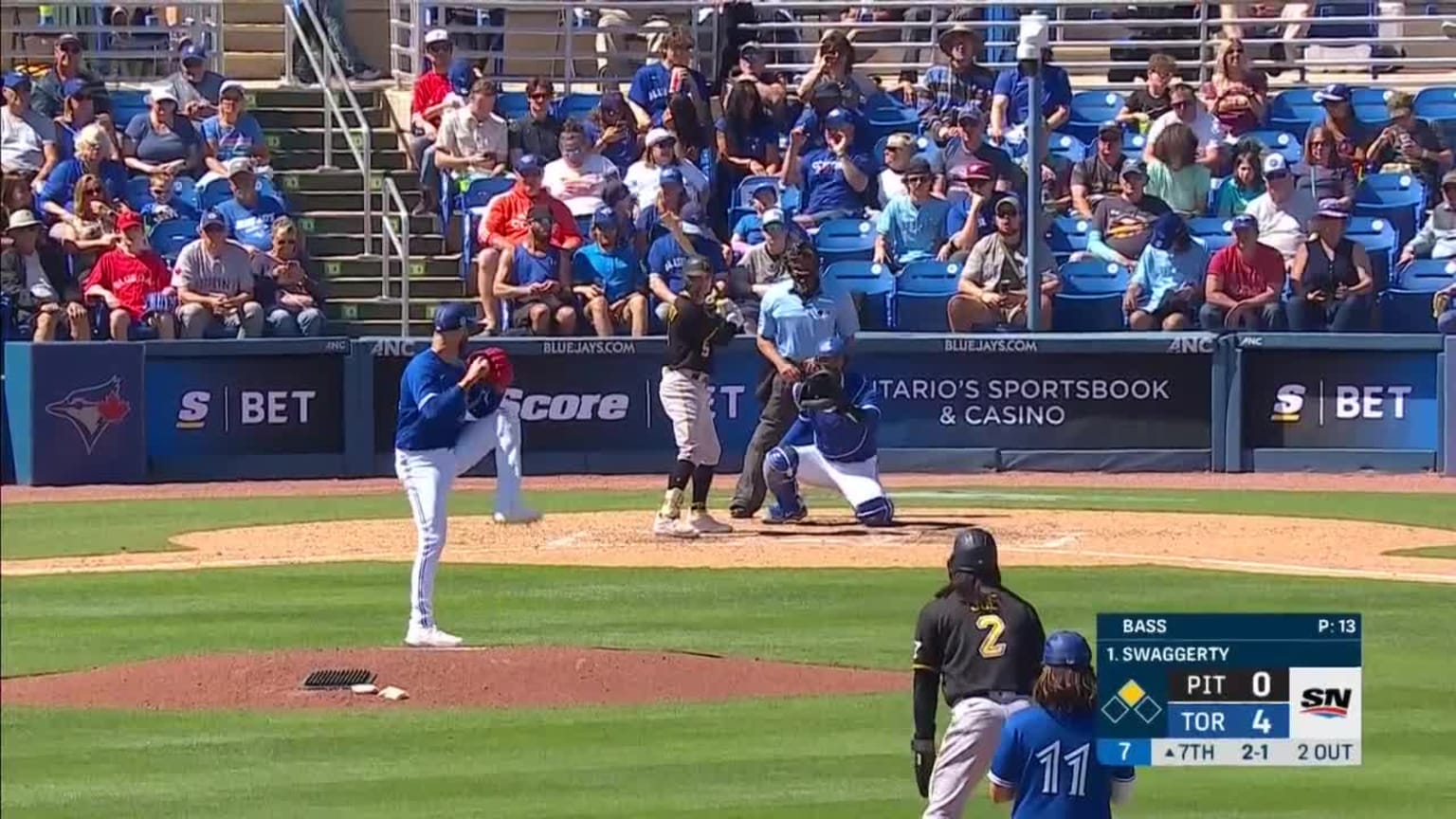 Swaggerty bloops single to right, scores Joe in 7th | 03/15/2023 ...