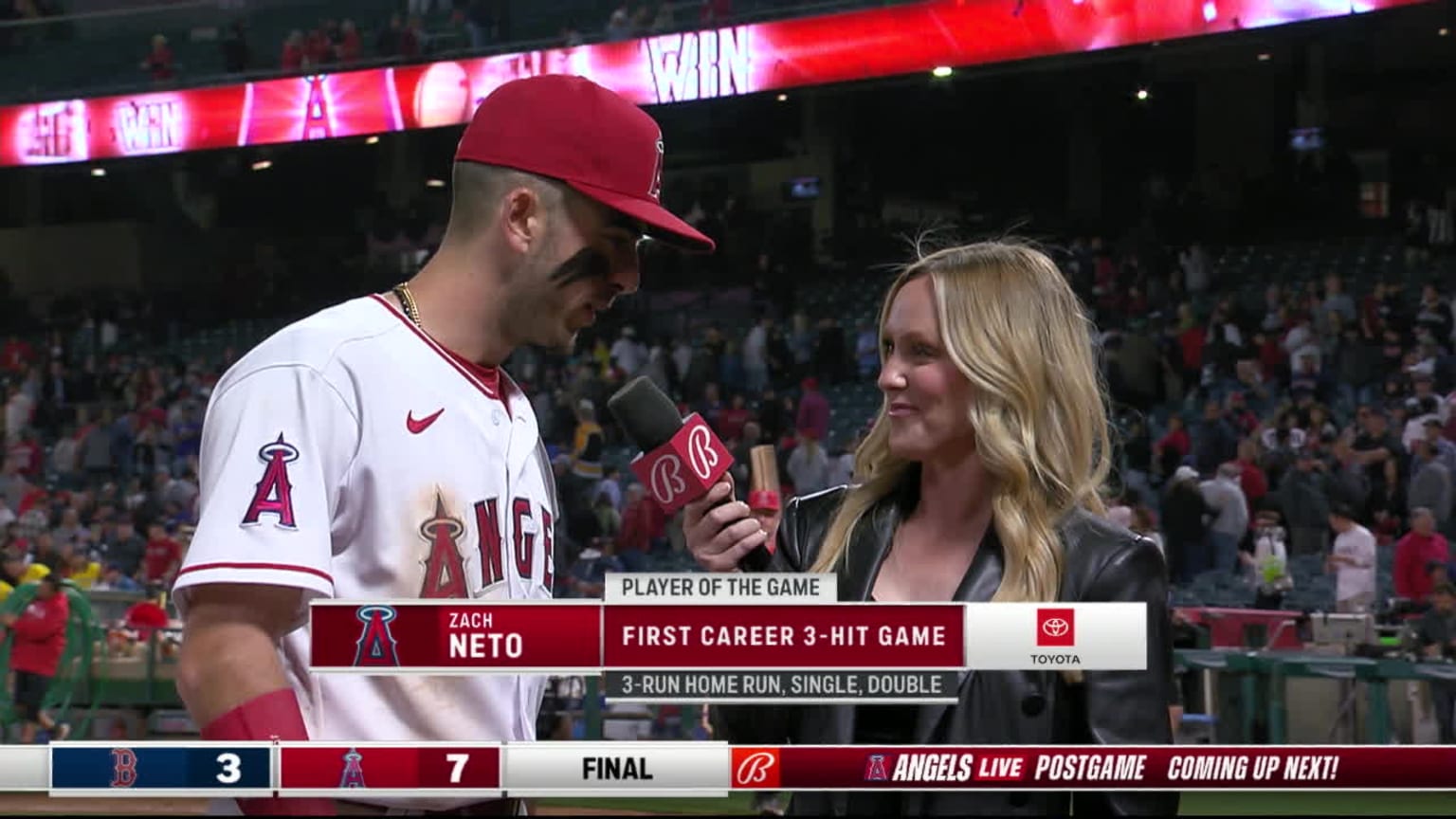 Zach Neto talks big night in the Angels' 7-3 win | 05/24/2023 | Los ...