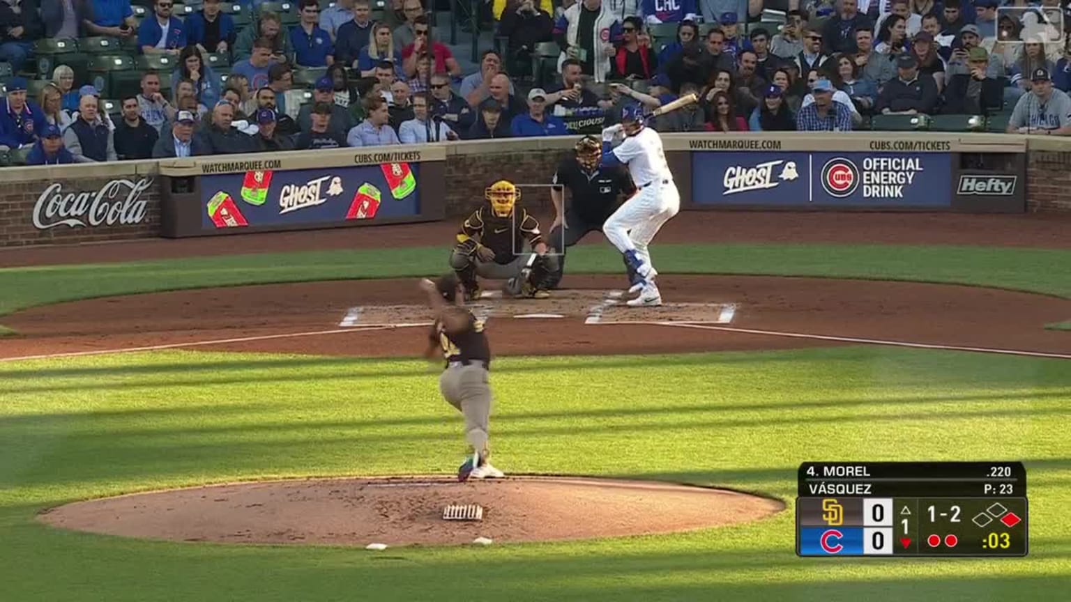 Randy Vásquez strikes out Christopher Morel | 05/07/2024 | San Diego Padres
