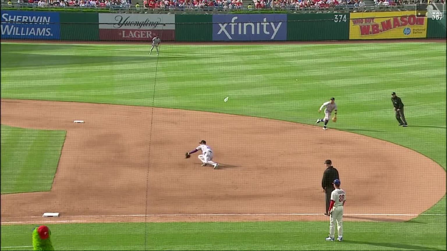 C.J. Cron makes an athletic diving catch in the 7th | 04/22/2023 ...