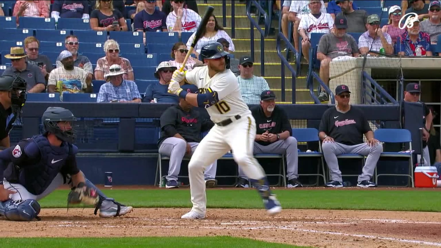 Mike Brosseau clears the bases with a double | 03/10/2023 | Milwaukee ...